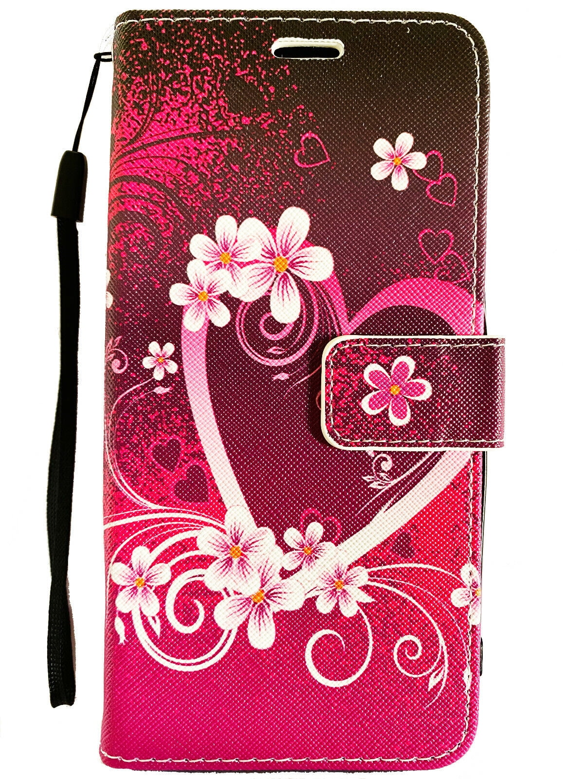 For AT&T Motivate V341U Wallet Pouch Cover Cell Phone Case - Pink Heart ...