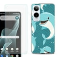 For AT&T Verge Shockproof Phone Case Cover with Tempered Glass Screen ...