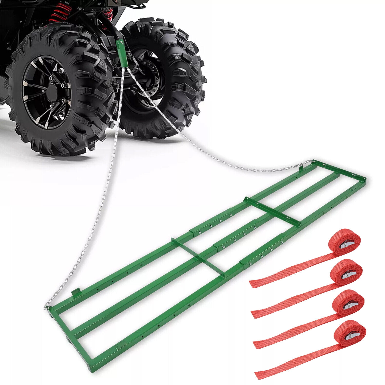For ATV/UTV Tractor W/ Chain 8Ft Drag Harrow Grader Yard Lawn Leveling ...