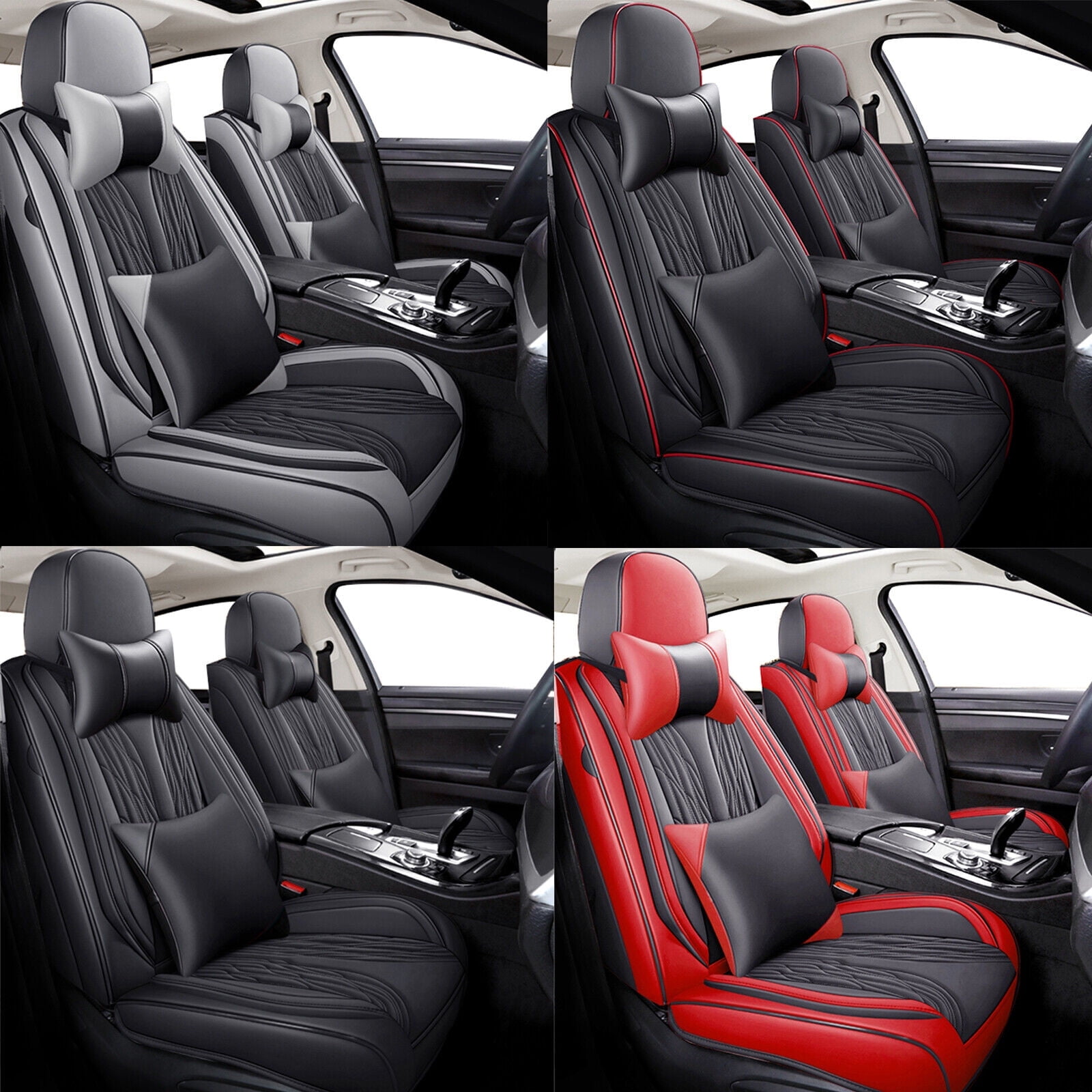 For Acura RDX Car Seat Cover Full Set, Deluxe PU Leather 5 Seats Auto ...