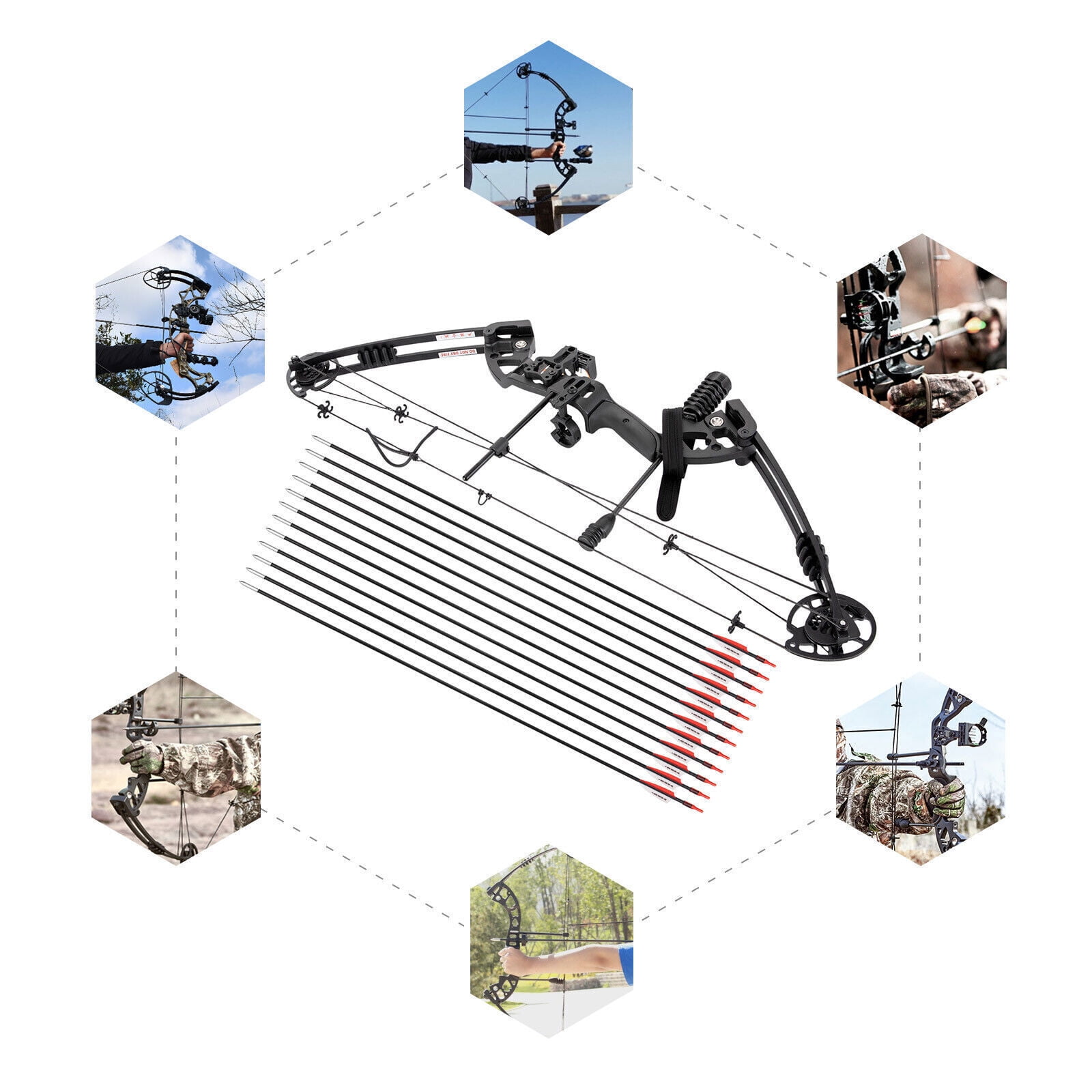 For Adult Hunting Training Compound Bow Recurve Bow&12x Right Hand ...