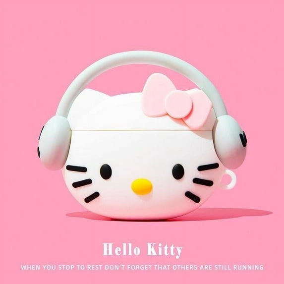 For Airpods 1 2 3 4 Pro Pro 2 Pro 3 KT Kuromi Melody Listen To Music Silicone Earphone Case ...