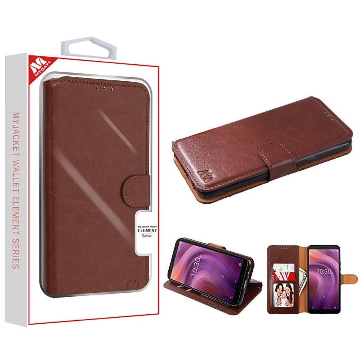 For Alcatel 3V 2019 Hybrid Leather Wallet Clip Card Pouch Stand Phone ...