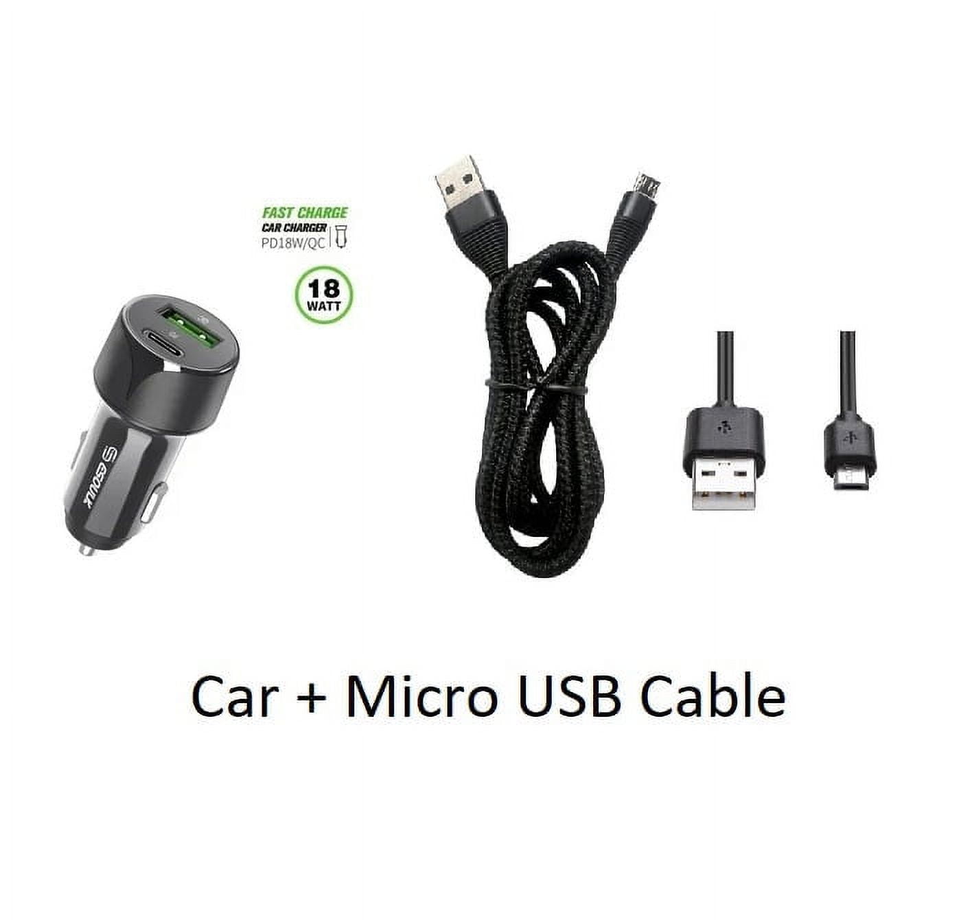 For Alcatel TCL A3 A509DL / TCL A30 18W Car Charger PD + 2.4A USB with ...