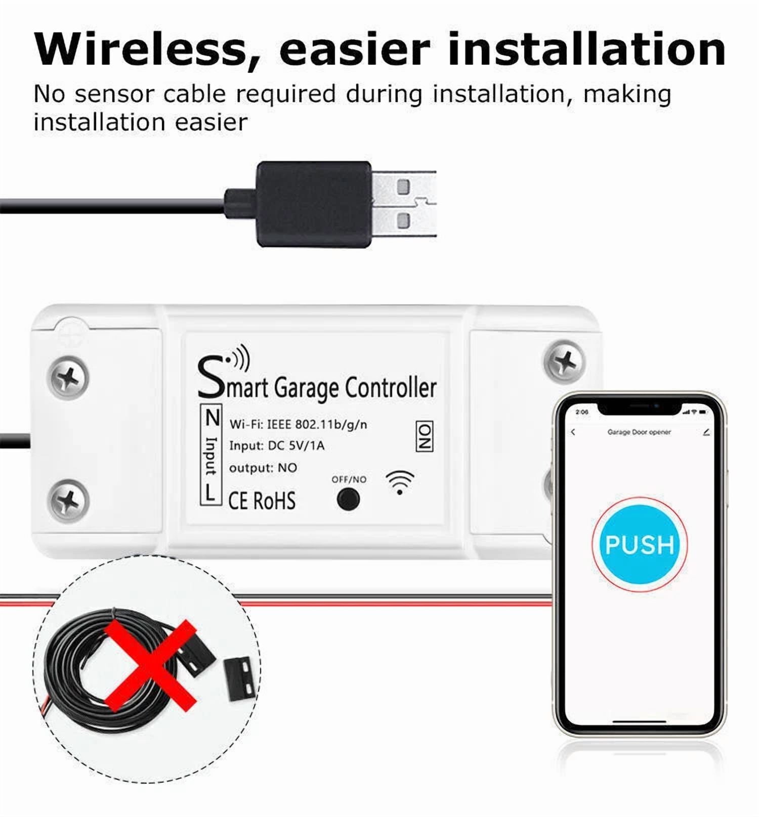For Alexa Iphone Wifi Smart Garage Door Opener Remote App Control No ...