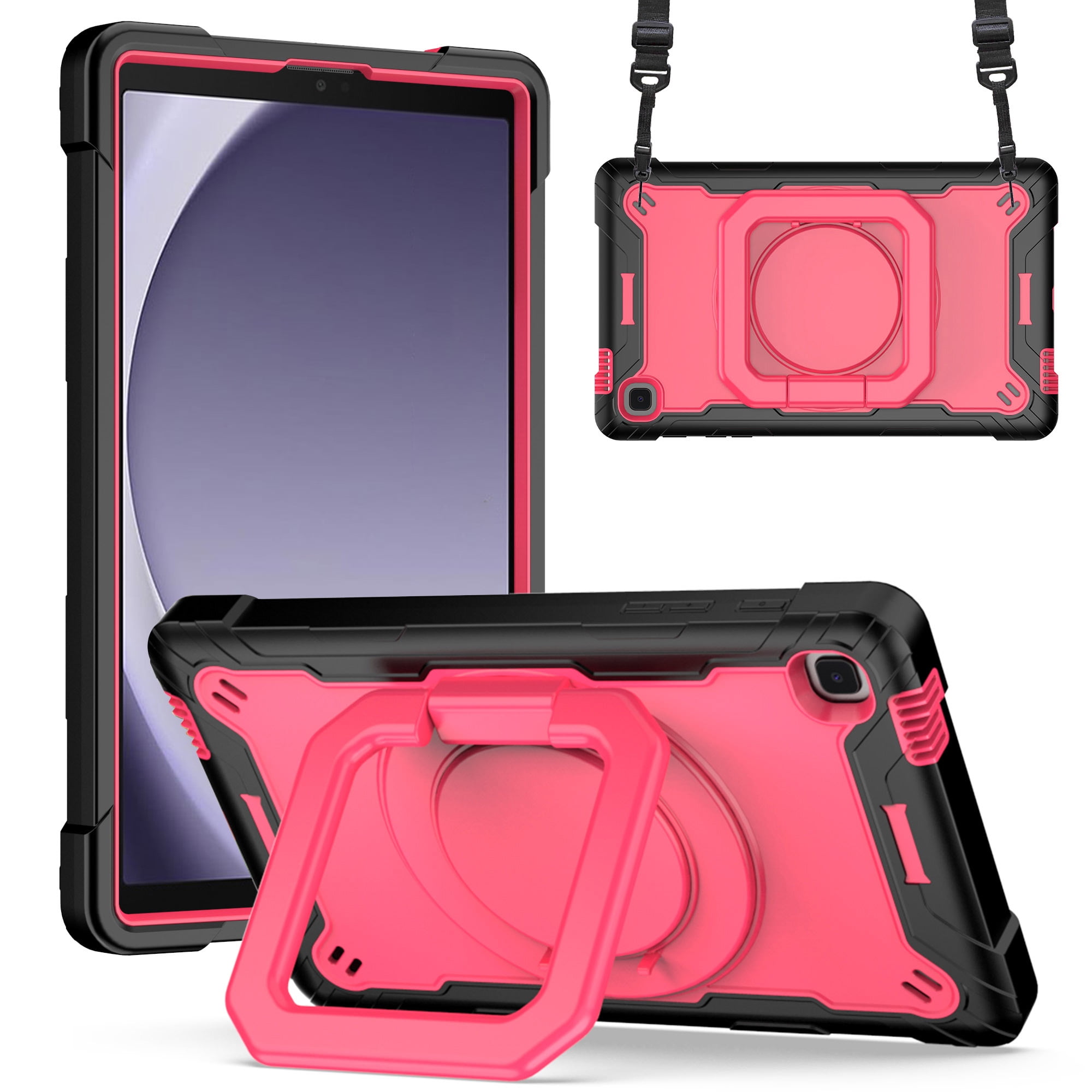 For Amazon Kindle Fire HD8 2022/HD8 PLUS Tablet Tough Hybrid Rotating ...