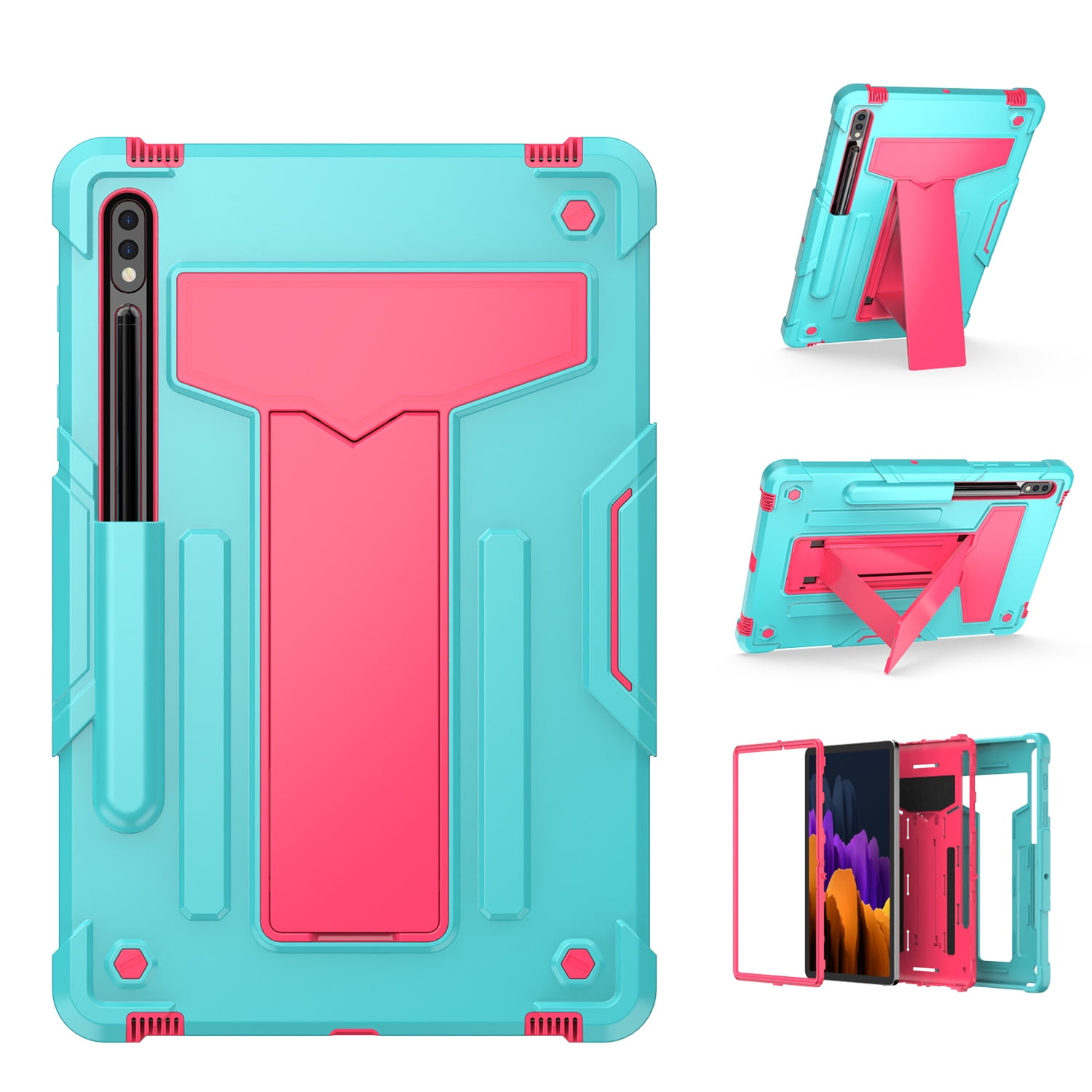 For Amazon Kindle Fire HD8 2022/HD8 PLUS Tablet Vertical 3in1 Tough ...