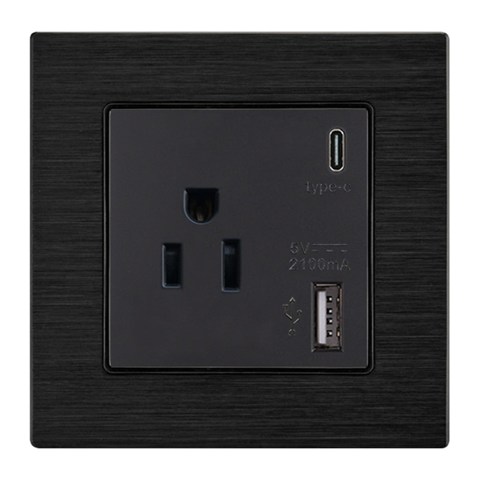 For American 16A Socket with USB+Type C Ports Material Multiple Color Options - Walmart.com