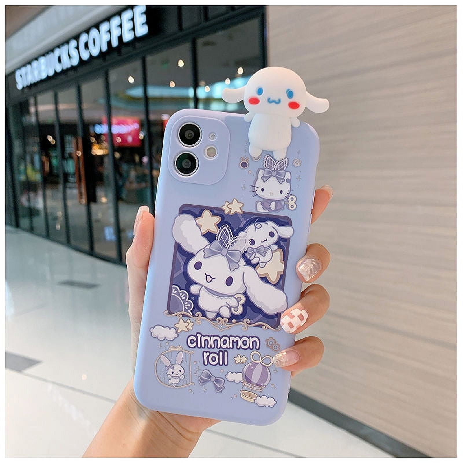 For Apple 16 phone case three-dimensional funny mirror Cinnamoroll ...