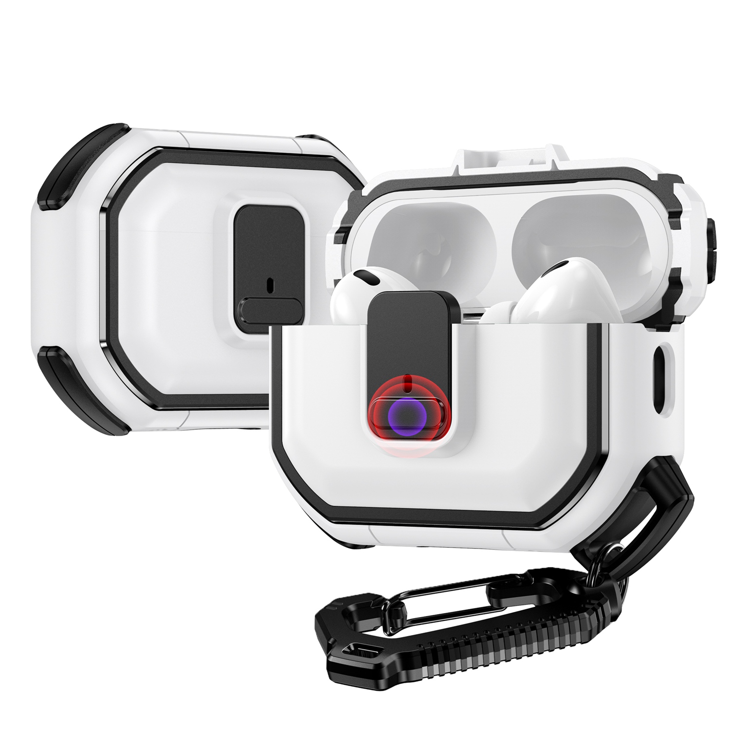 For Apple AirPods 3 (2021) Heavy Duty Hybrid Snap Switch Button, Secure ...