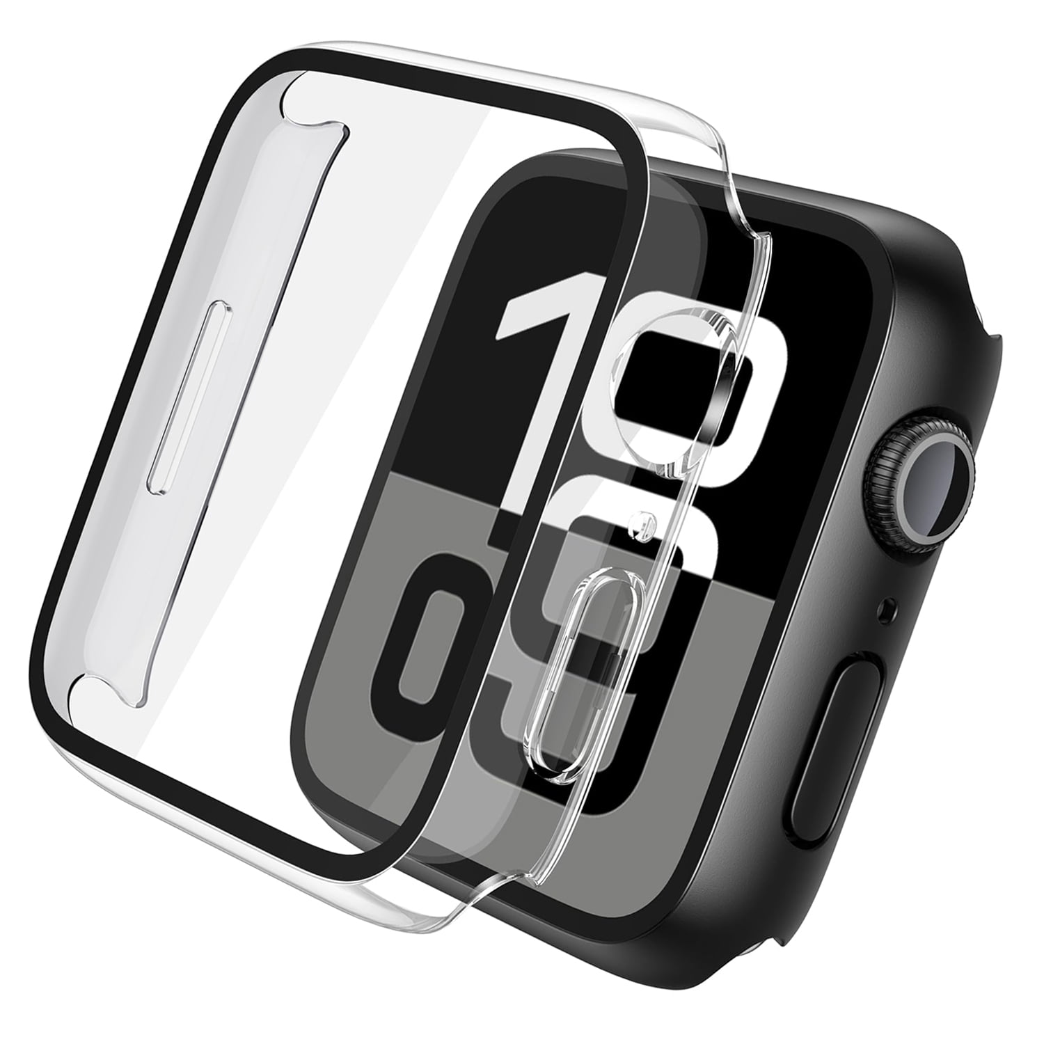 For Apple Watch Series 10 [46mm] Case, IC ICLOVER Full Cover Snap-On ...