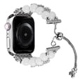 For Apple Watch Size 38/40/41mm Pearls Strand Beautiful Metal Watchband ...