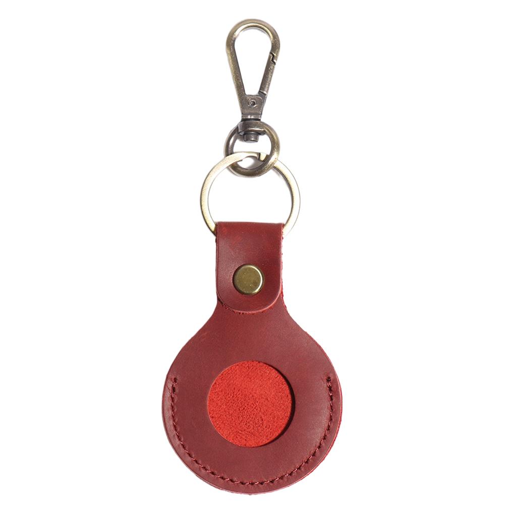 For Apple #airtag# Leather Loop Holder Keyring Carry Case #air# Tag ...