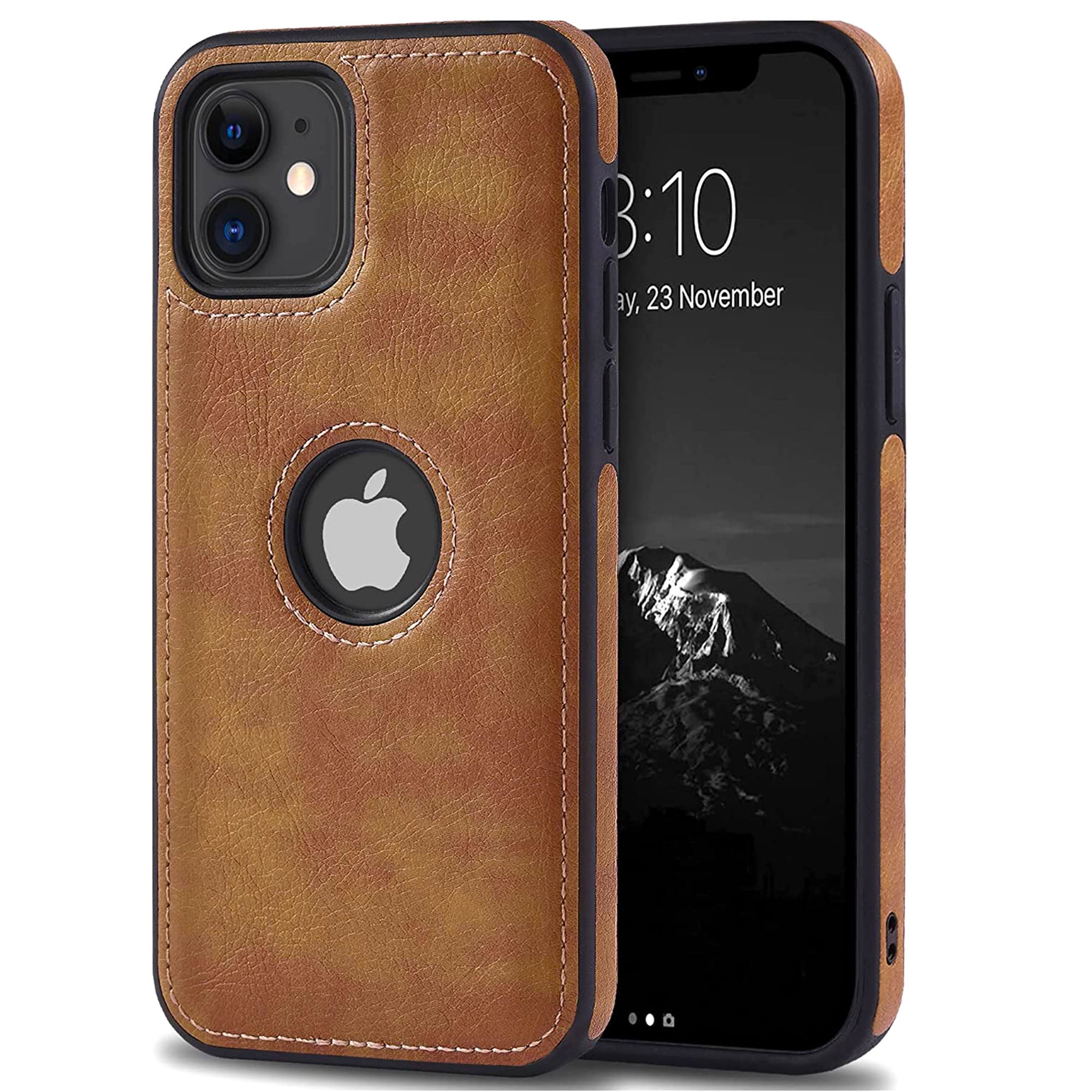 For Apple iPhone 11 (6.1'') Case Luxury Leather Business Vintage ...