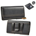 Apple iPhone 12/12 Pro Universal Horizontal Leather Case, Belt Clip ...