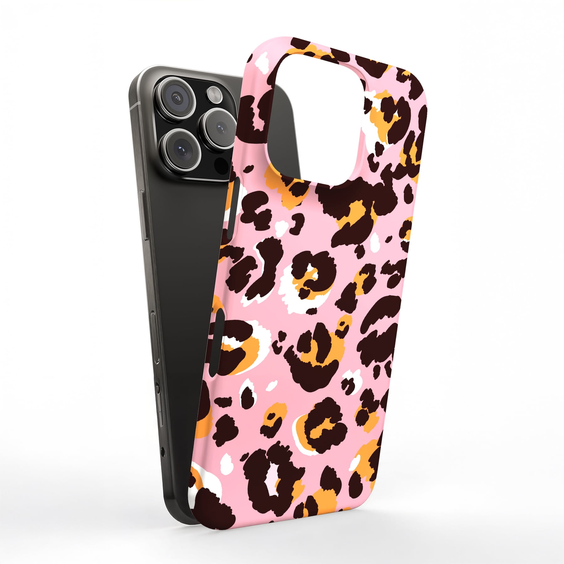 For Apple iPhone 12, Hard Shell Case, Pink Leopard 2 Print, USA ...