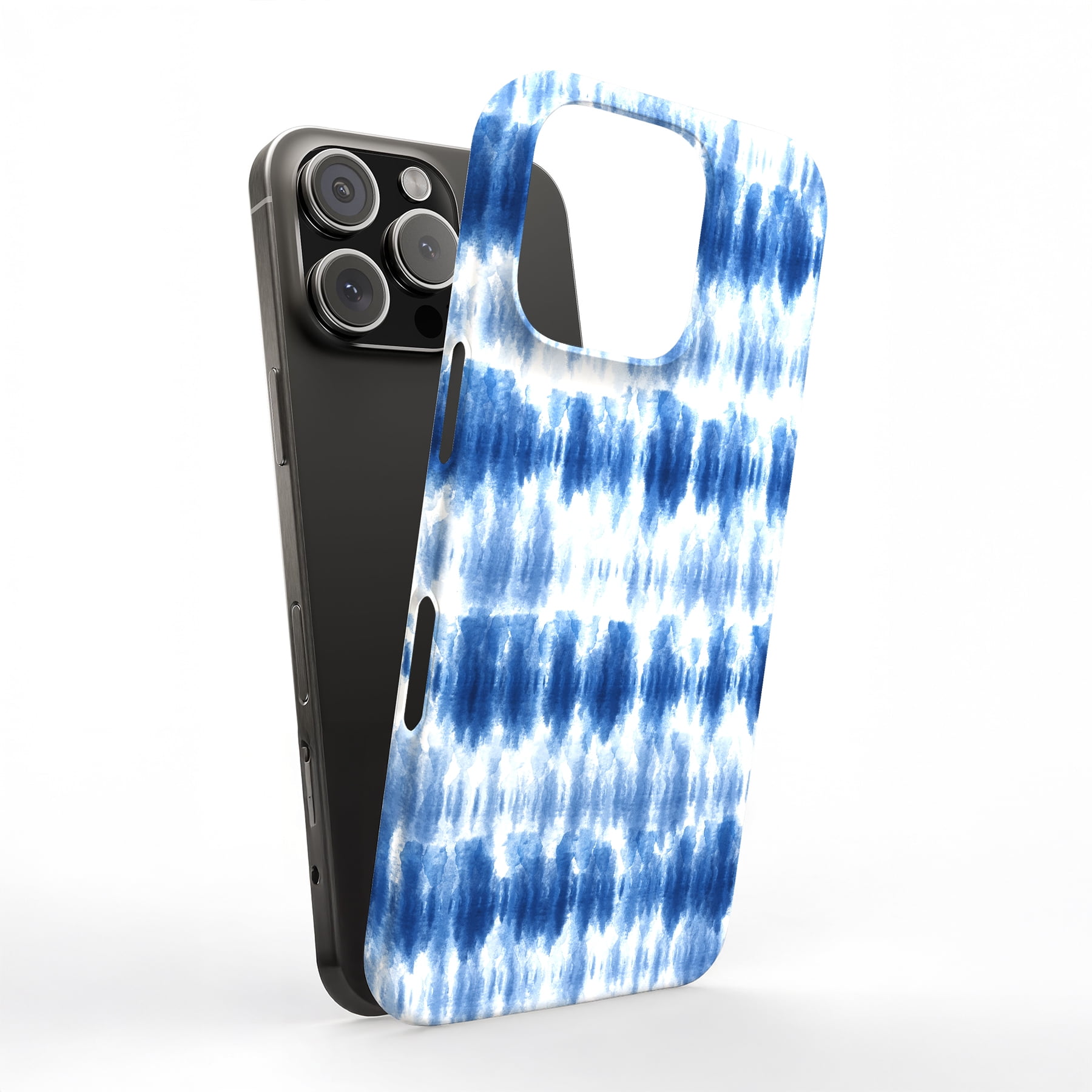 For Apple iPhone 12 Mini, Hard Shell Case, Blue Watercolor Print ...