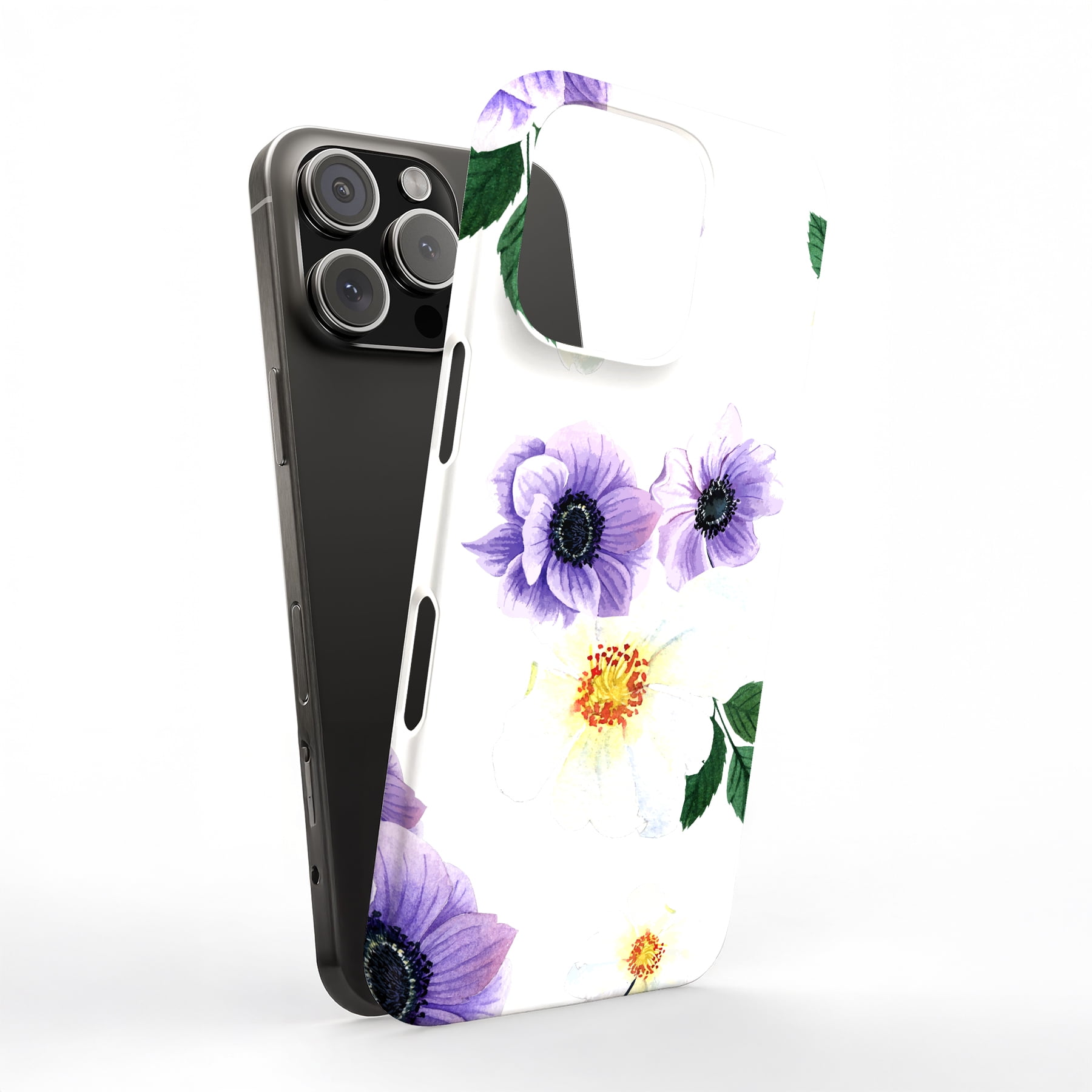 For Apple iPhone 12 Mini, Hard Shell Case, Flower 7 Print, USA ...