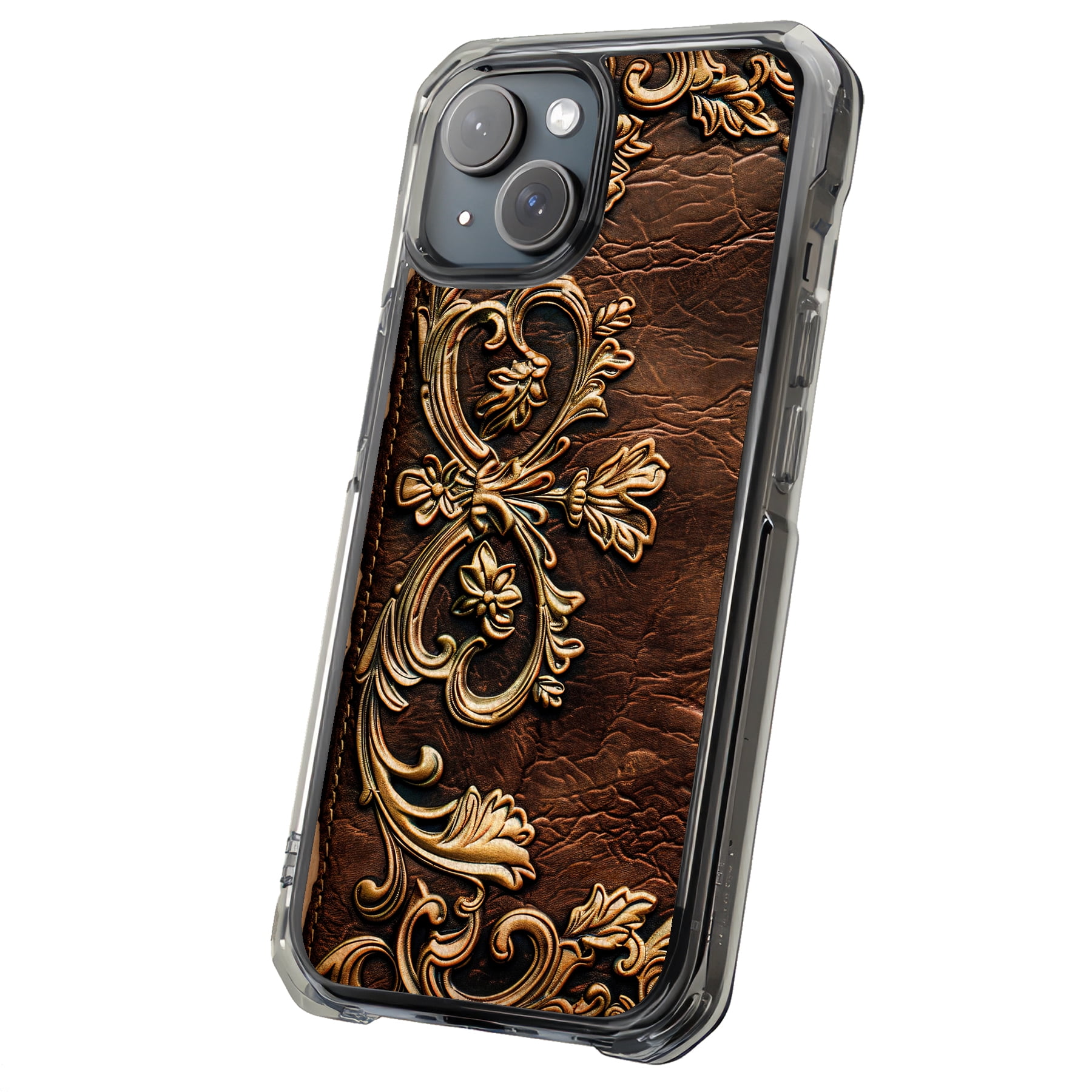 For Apple iPhone 12 Mini, MagSafe Rugged Case, Vintage Paper 8 Print ...