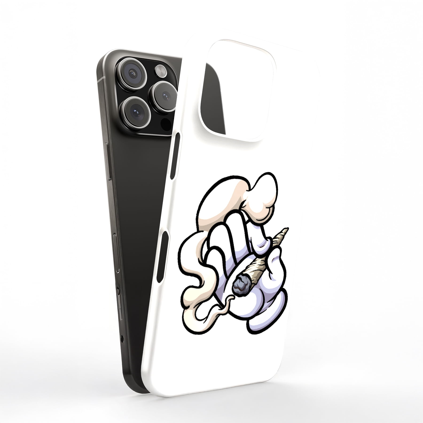 For Apple iPhone 12 Pro, Hard Shell Case, Smoke Hand Print, Styles to Choose from, Flexible ...