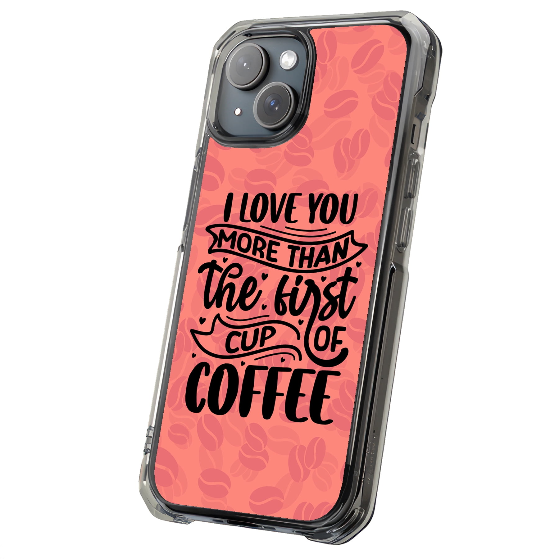 For Apple iPhone 12 Pro, MagSafe Rugged Case, Love U than Coffee Print ...
