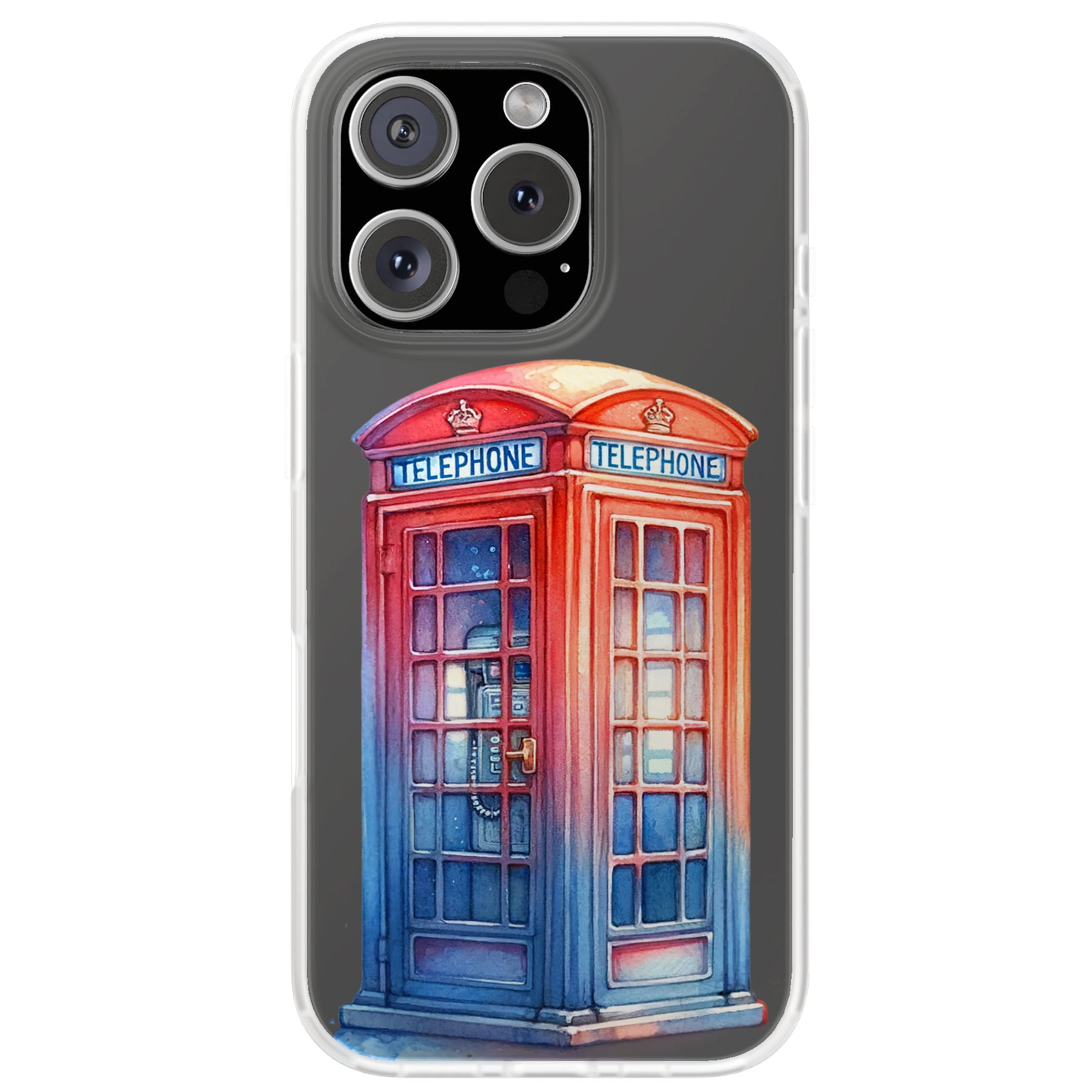 For Apple iPhone 12 Pro Max, Soft Matte Case, Phone Booth 1 Print ...