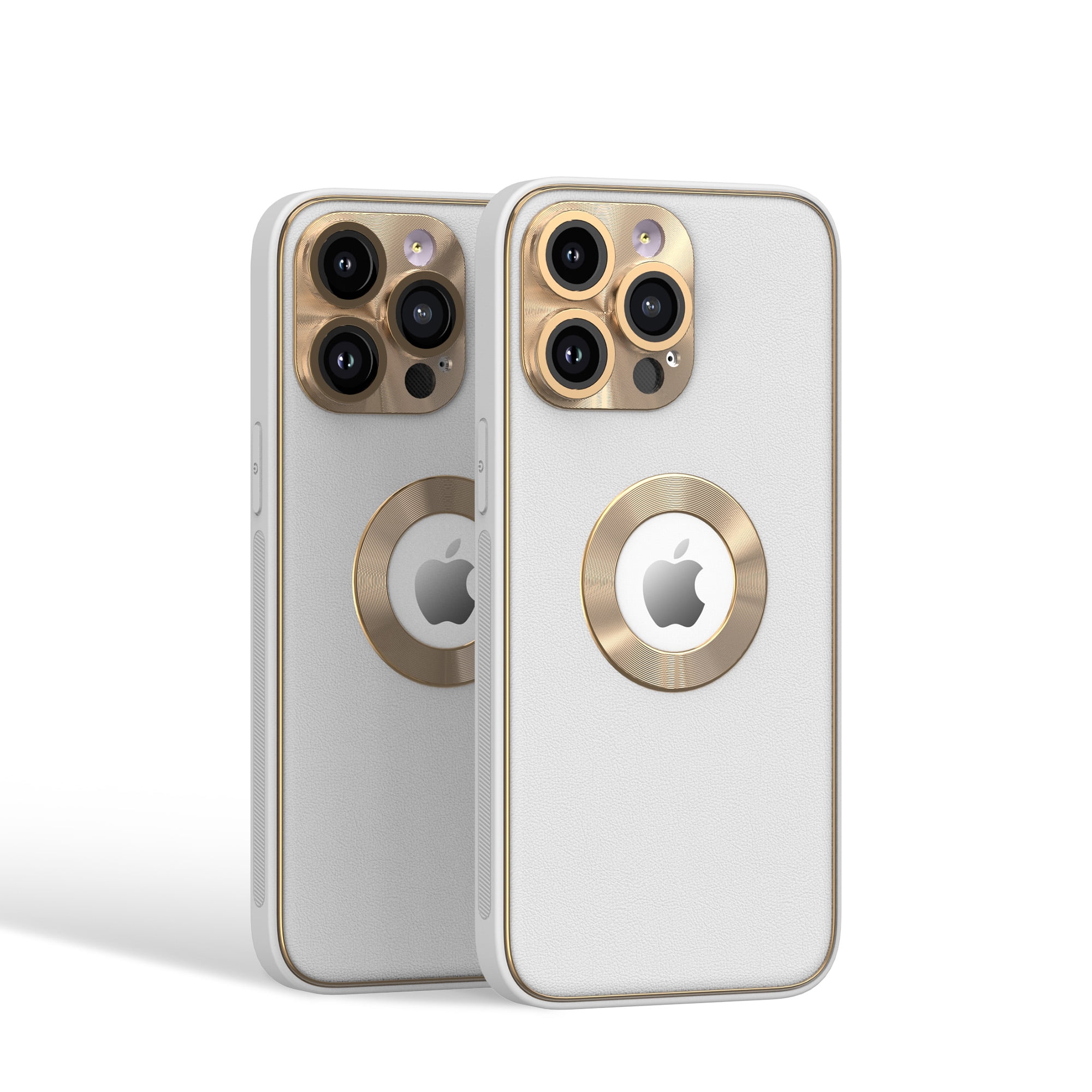 For Apple iPhone 12 / 12 Pro PU UV Leather Design Hybrid with Chrome ...