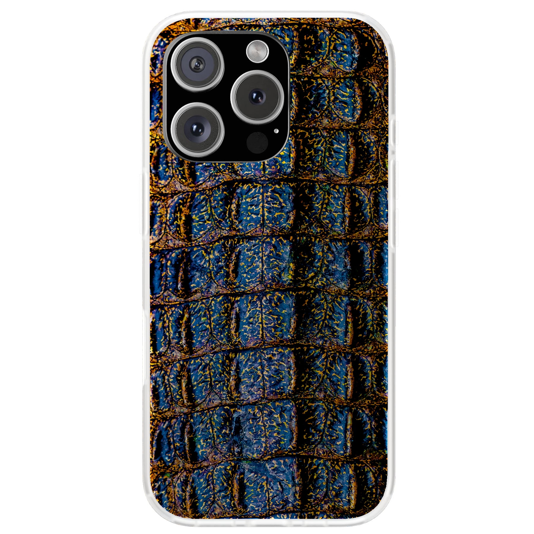 For Apple iPhone 12, Soft Matte Case, Blue Crocodile Print, Styles to ...