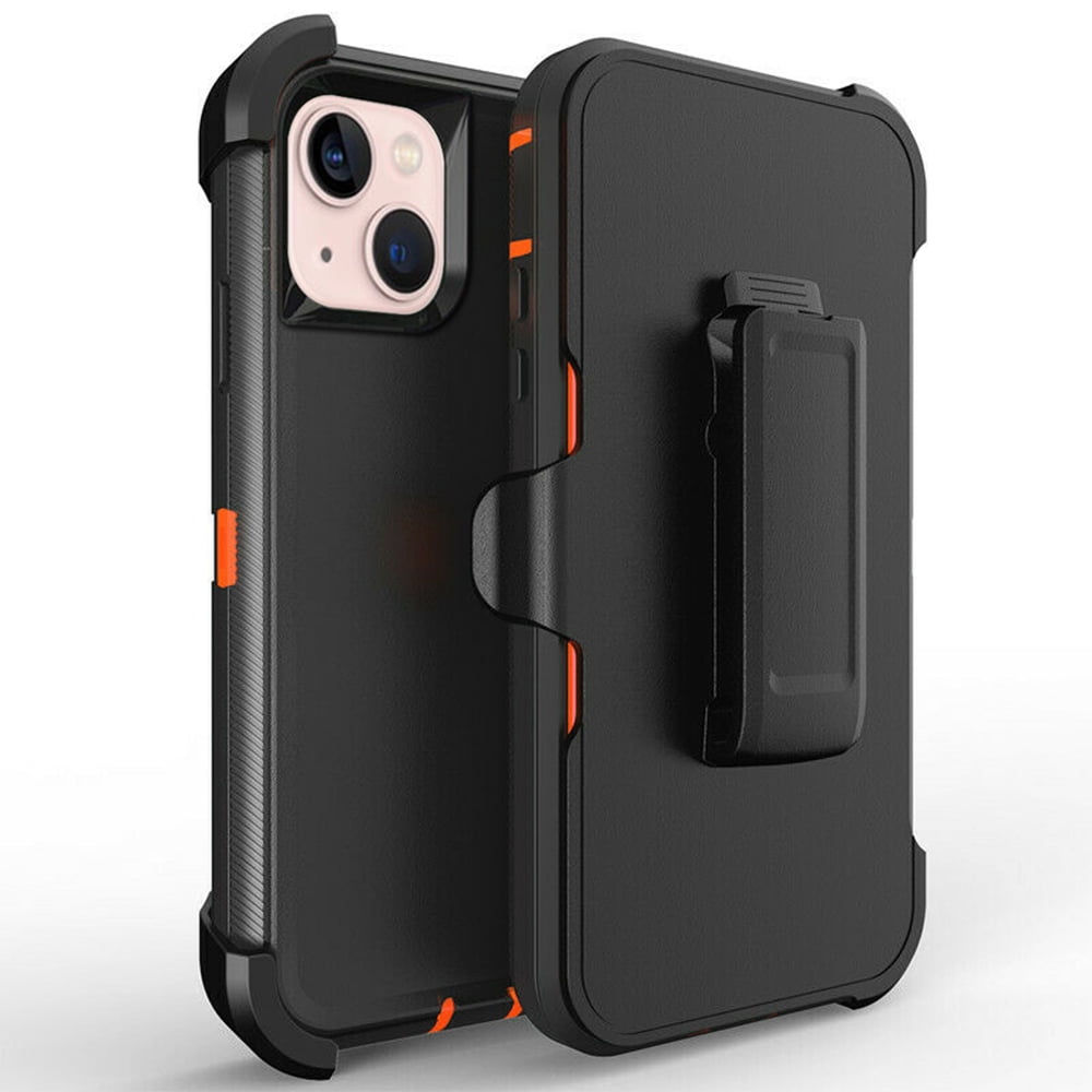 For Apple iPhone 13 6.1 inch Heavy Duty Defender Armor Hybrid Case ...