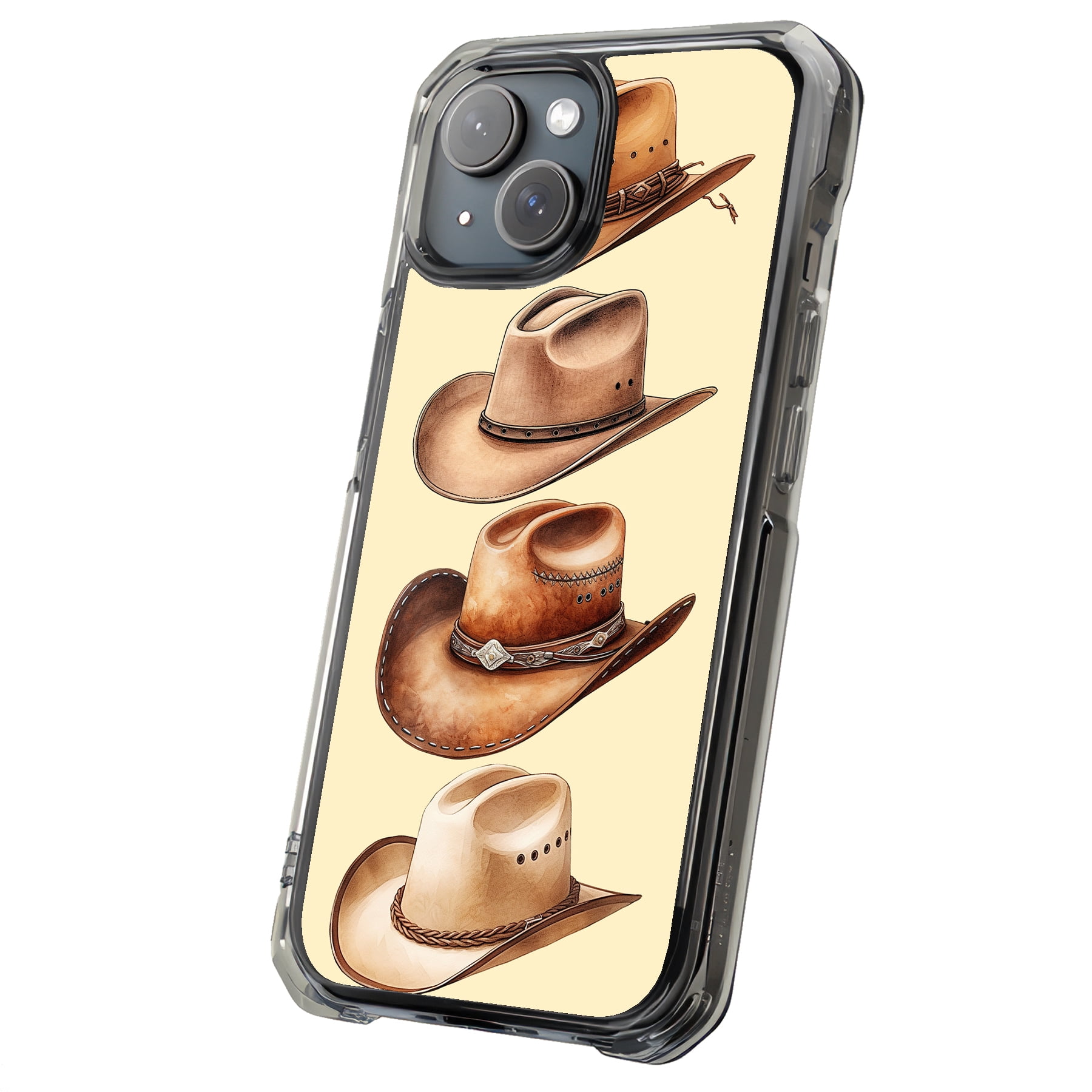 For Apple iPhone 13, MagSafe Rugged Case, Cowboy Hats 2 Print, Styles ...