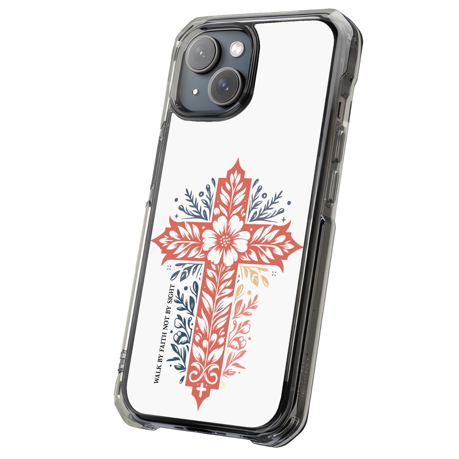 For Apple iPhone 13 Mini, MagSafe Rugged Case, Jesus by Faith Print ...