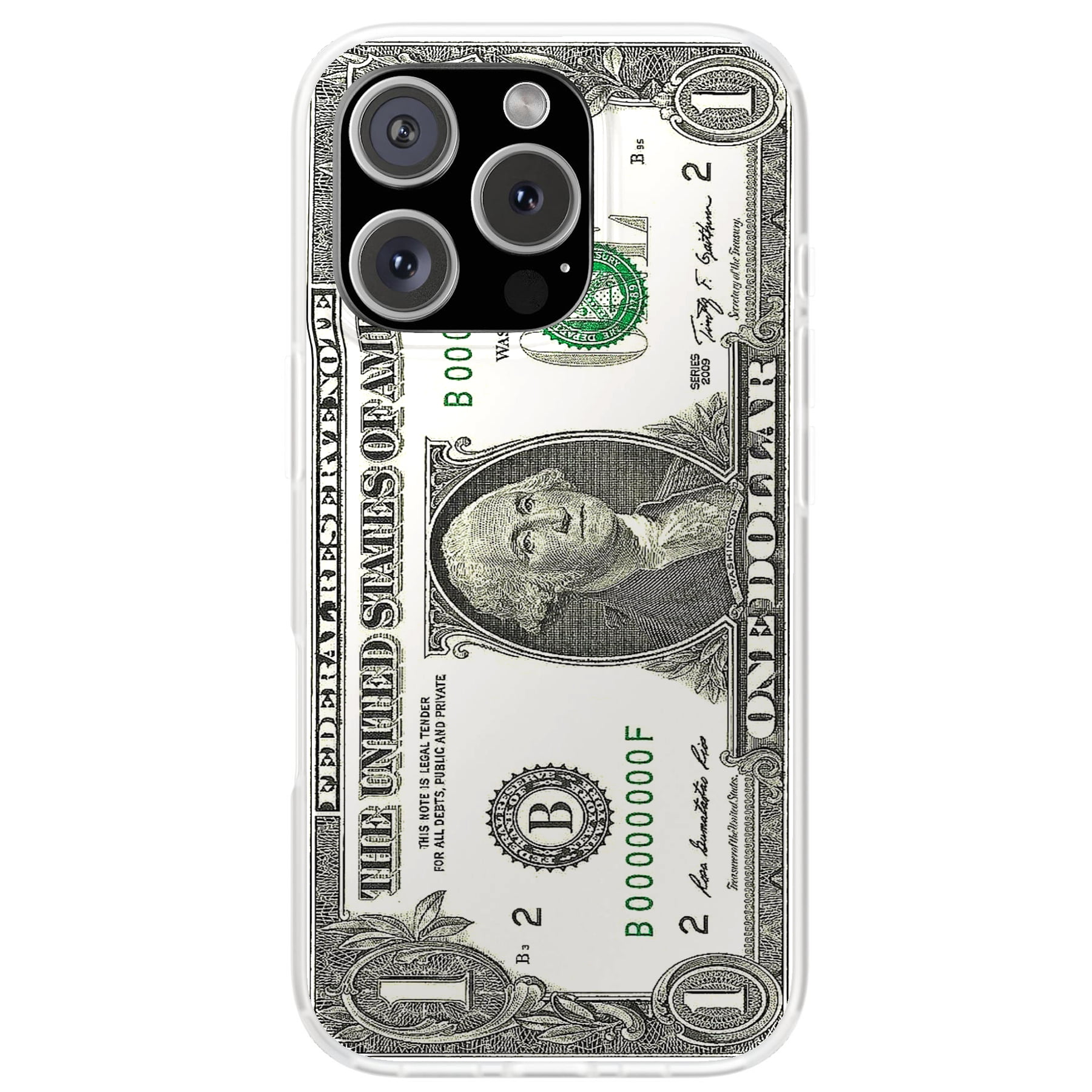 For Apple iPhone 13 Mini, Soft Matte Case, One Dollar Bill Print, USA ...