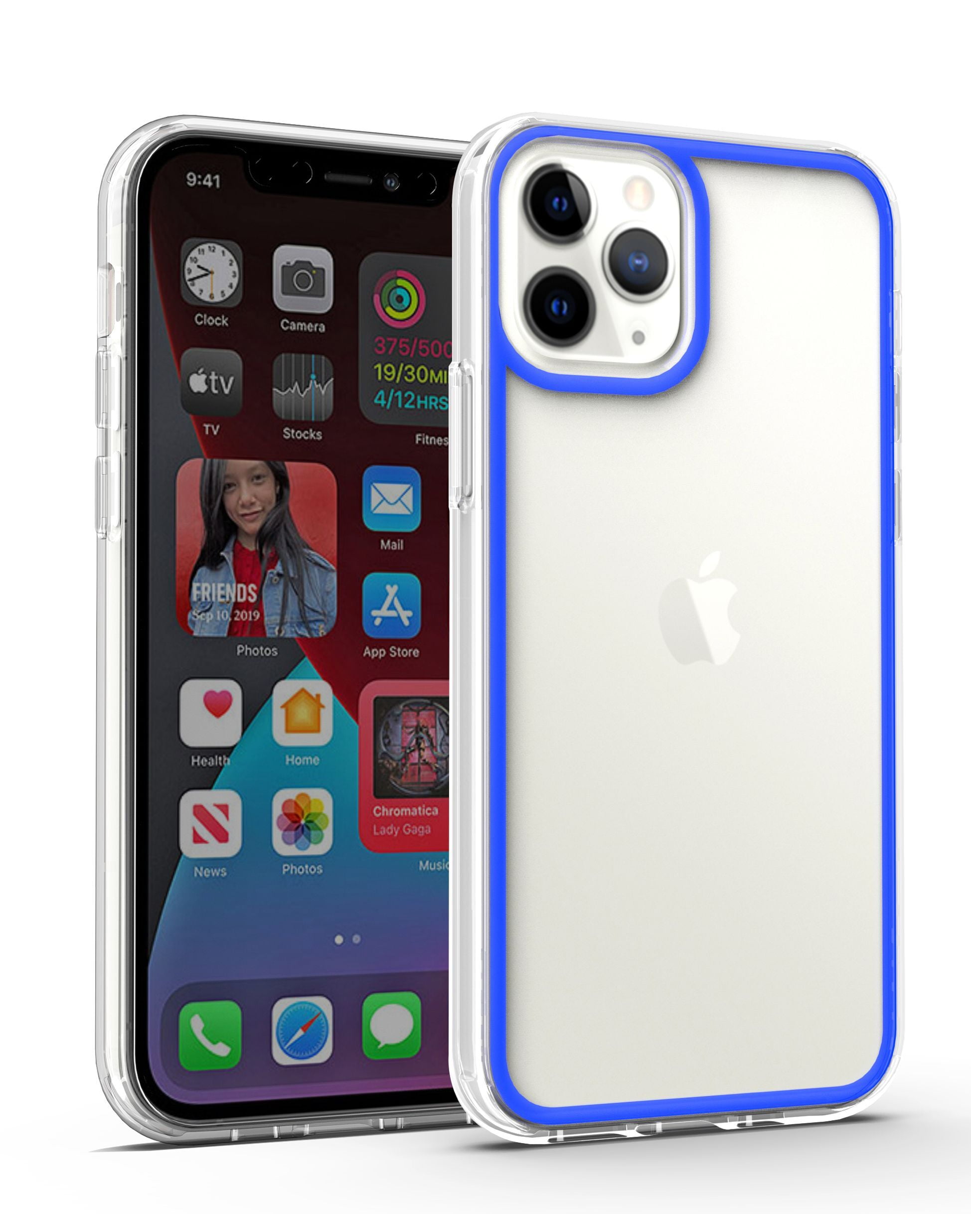 For Apple iPhone 13 Pro (6.1") Ultra Slim Fit Transparent Colored Frame ...