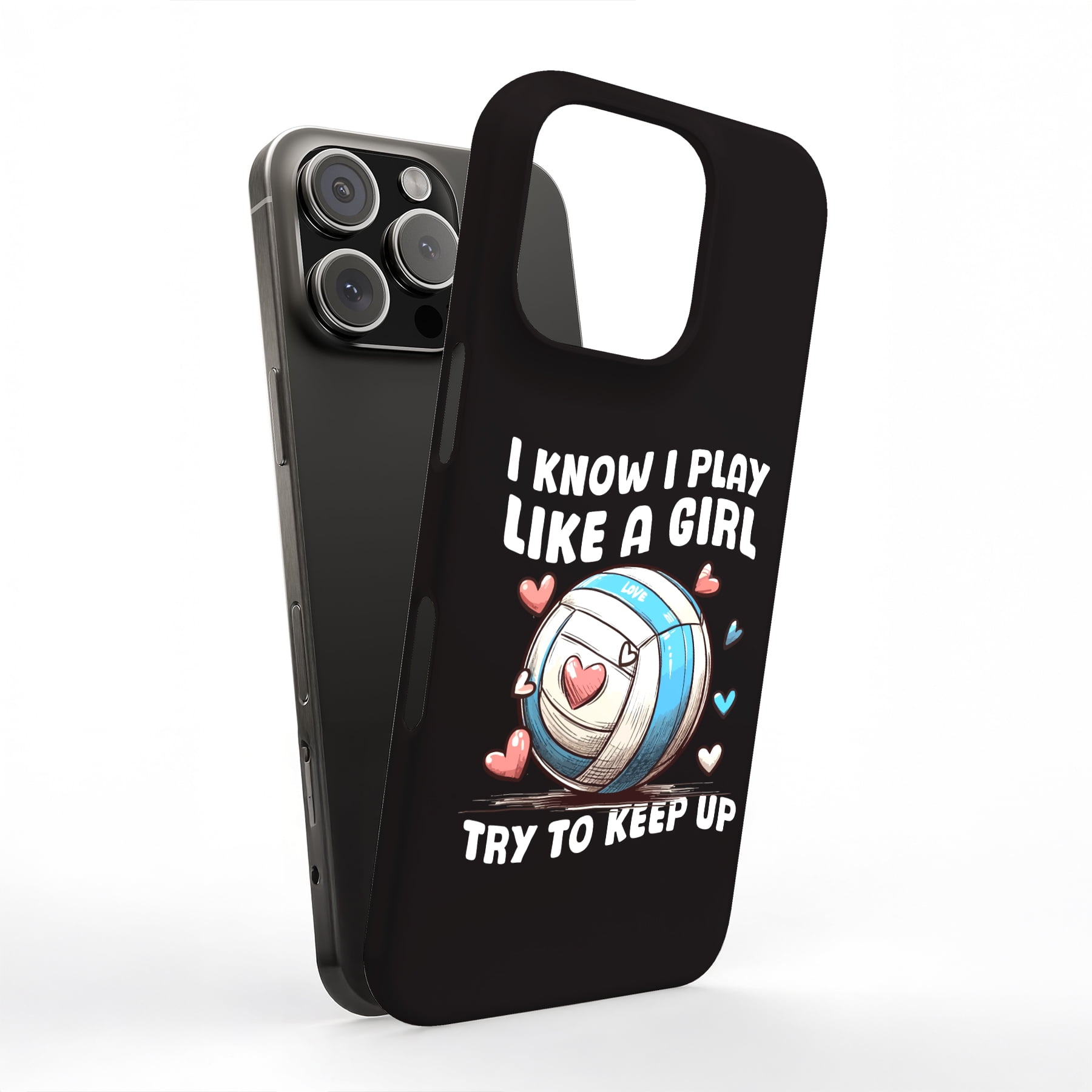 For Apple iPhone 13 Pro, Hard Shell Case, Girl Volleyball Print, Styles to Choose from, Flexible ...