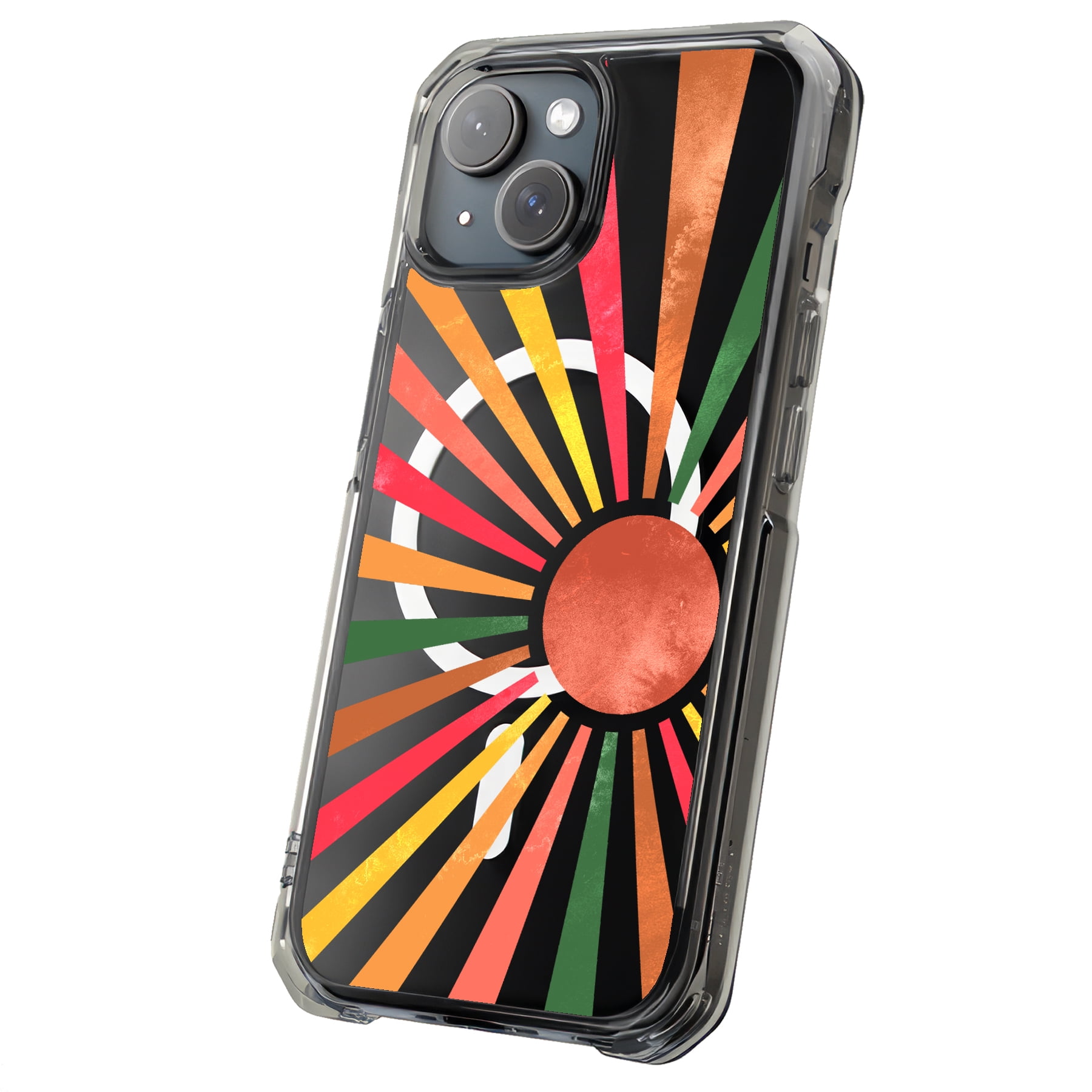 For Apple iPhone 13 Pro, MagSafe Rugged Case, Bright Sun Print, Styles ...