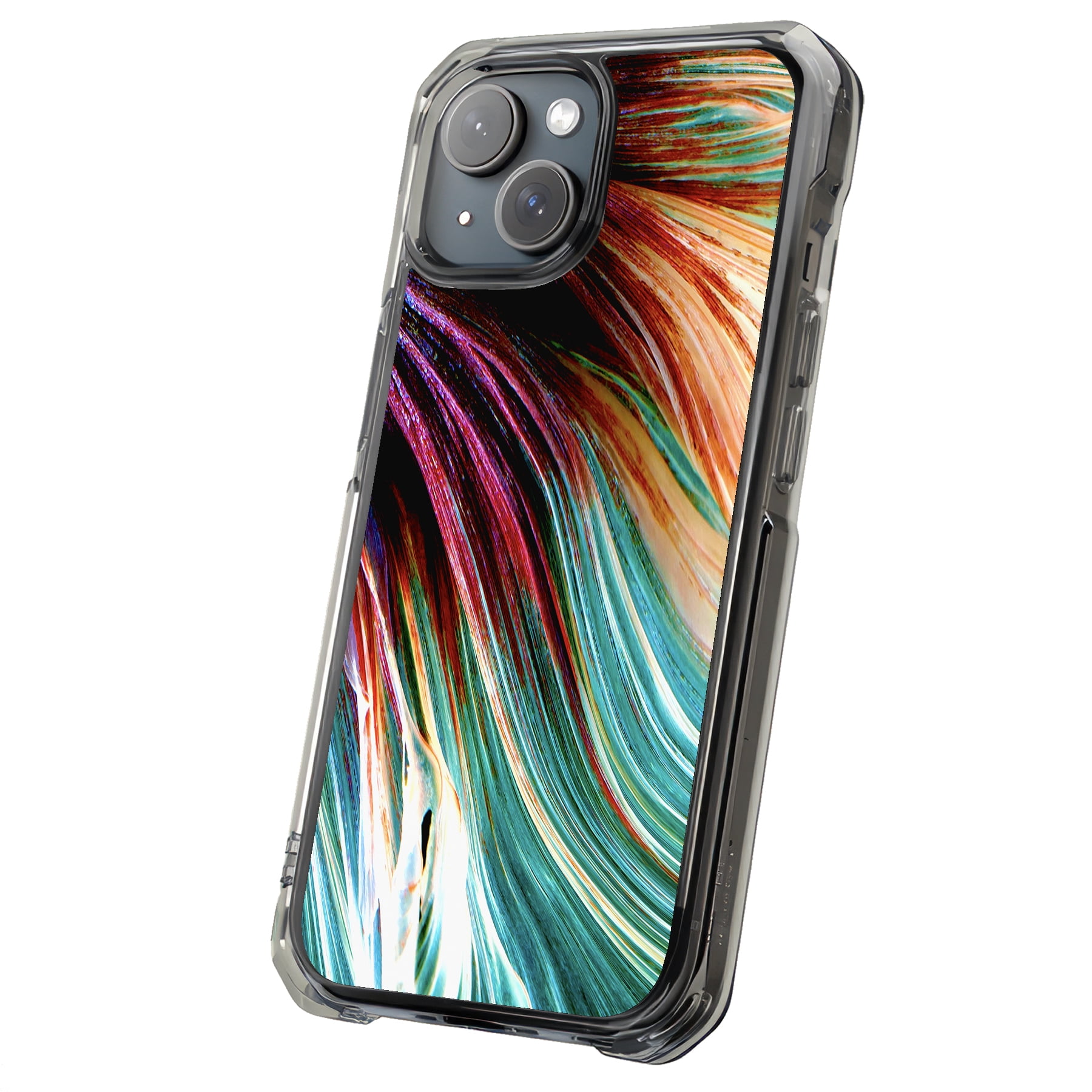 For Apple iPhone 13 Pro, MagSafe Rugged Case, Fish Scales Print, USA ...