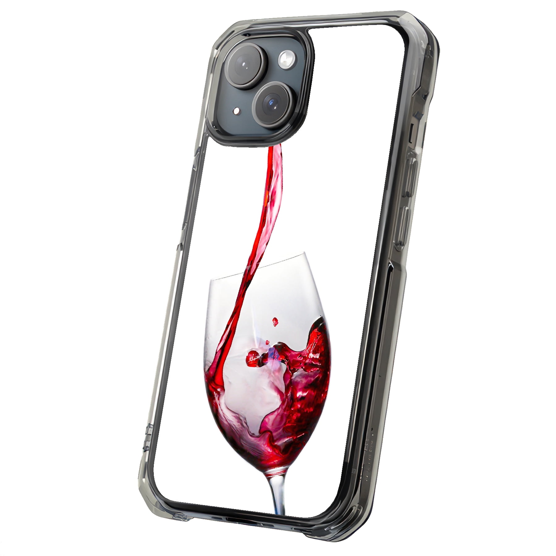 For Apple iPhone 13 Pro, MagSafe Rugged Case, Pouring Wine Print ...