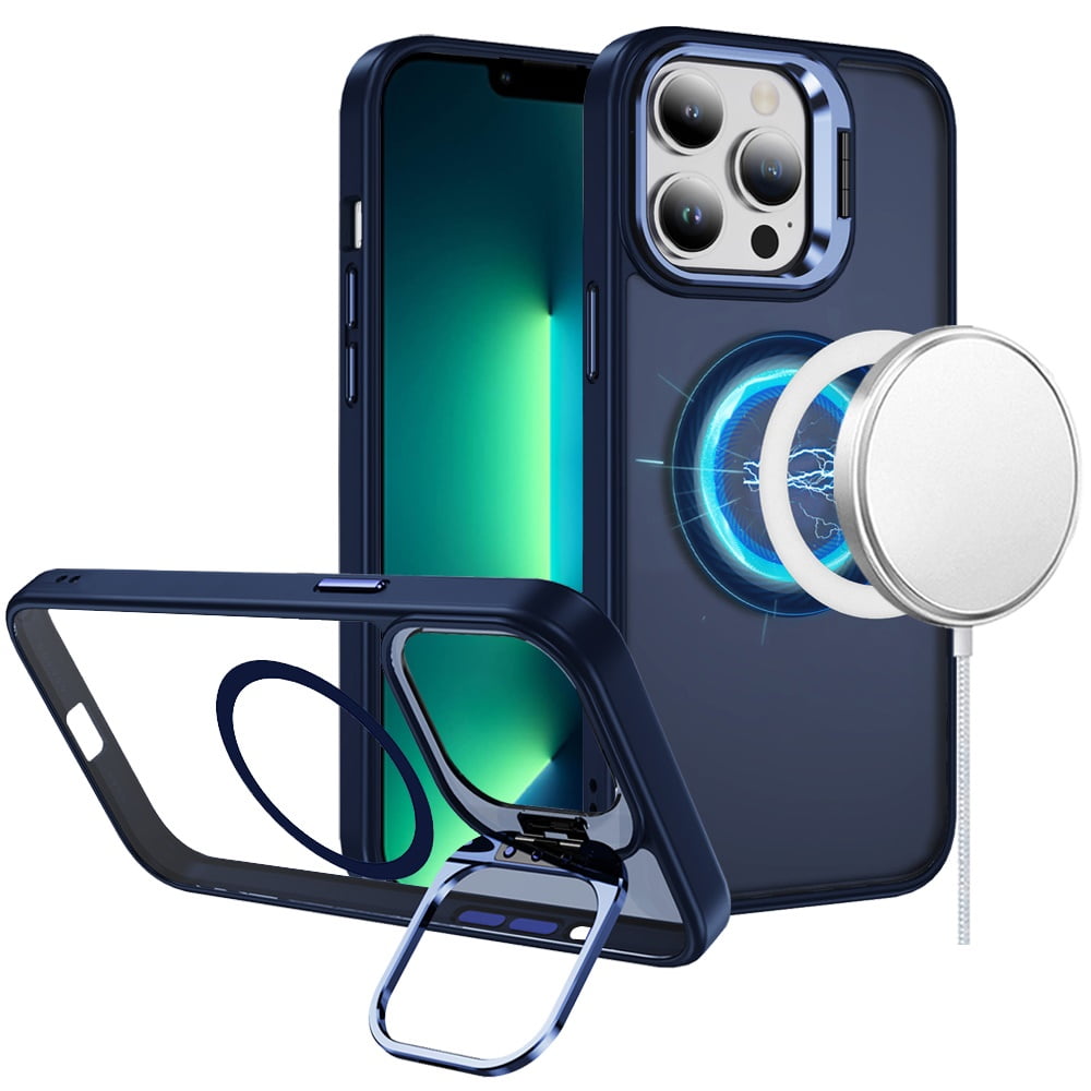 For Apple iPhone 13 Pro Max Case, Heavy Duty Metallic Hybrid Tough TPU ...