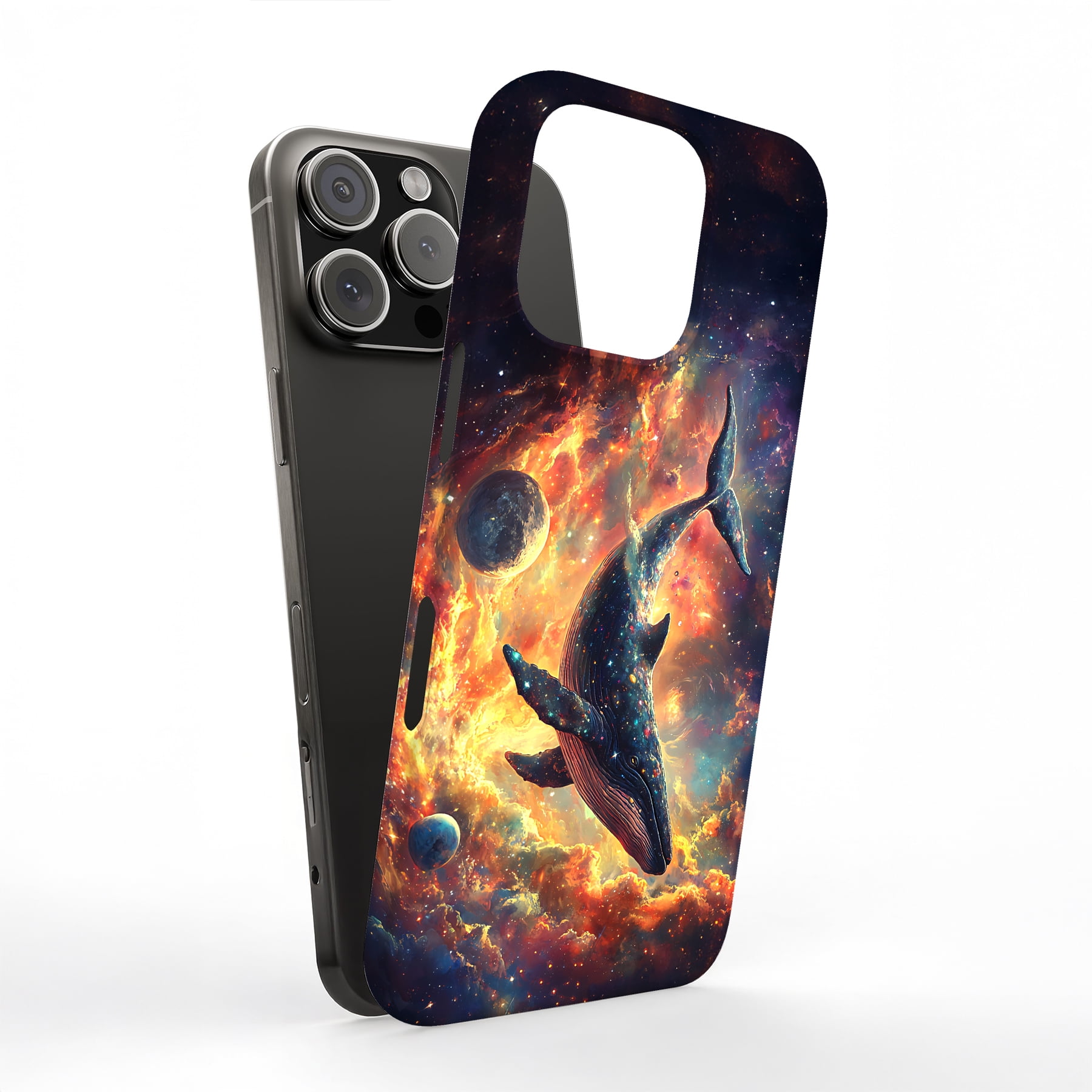 For Apple iPhone 13 Pro Max, Hard Shell Case, Space Whale 1 Print ...