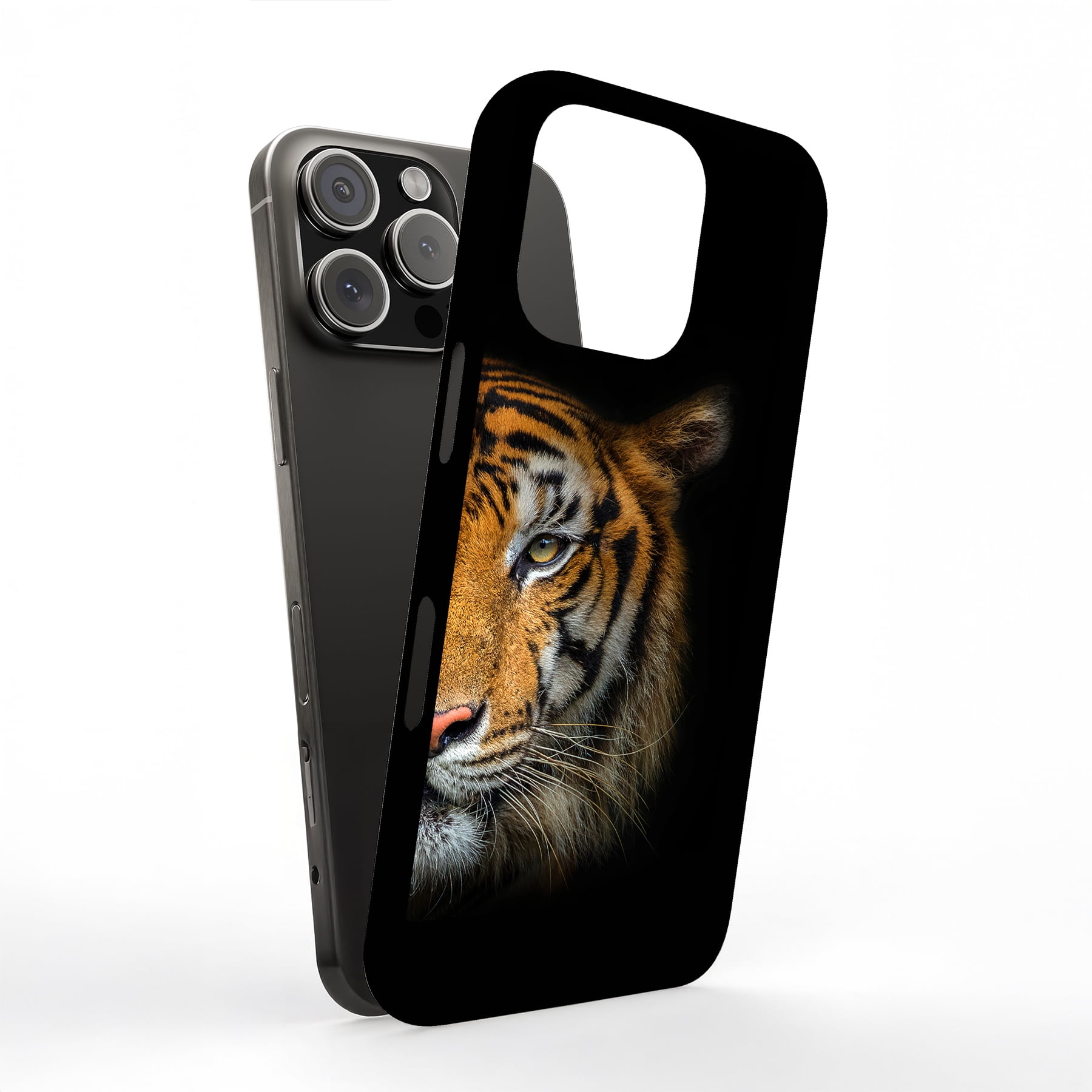For Apple iPhone 13 Pro Max, Hard Shell Case, Tiger Photo Print, USA ...