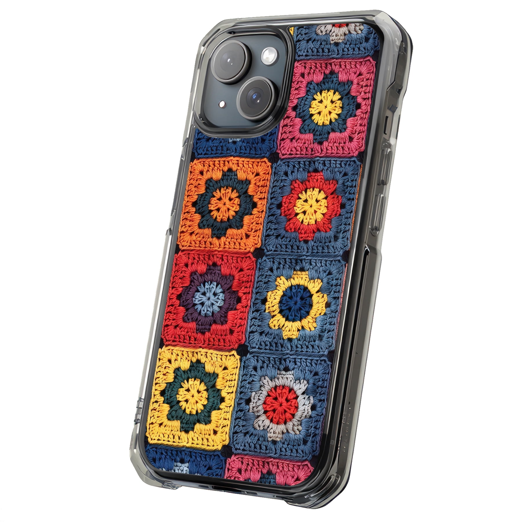 For Apple iPhone 13 Pro Max, MagSafe Rugged Case, Granny Quilt 3 Print ...