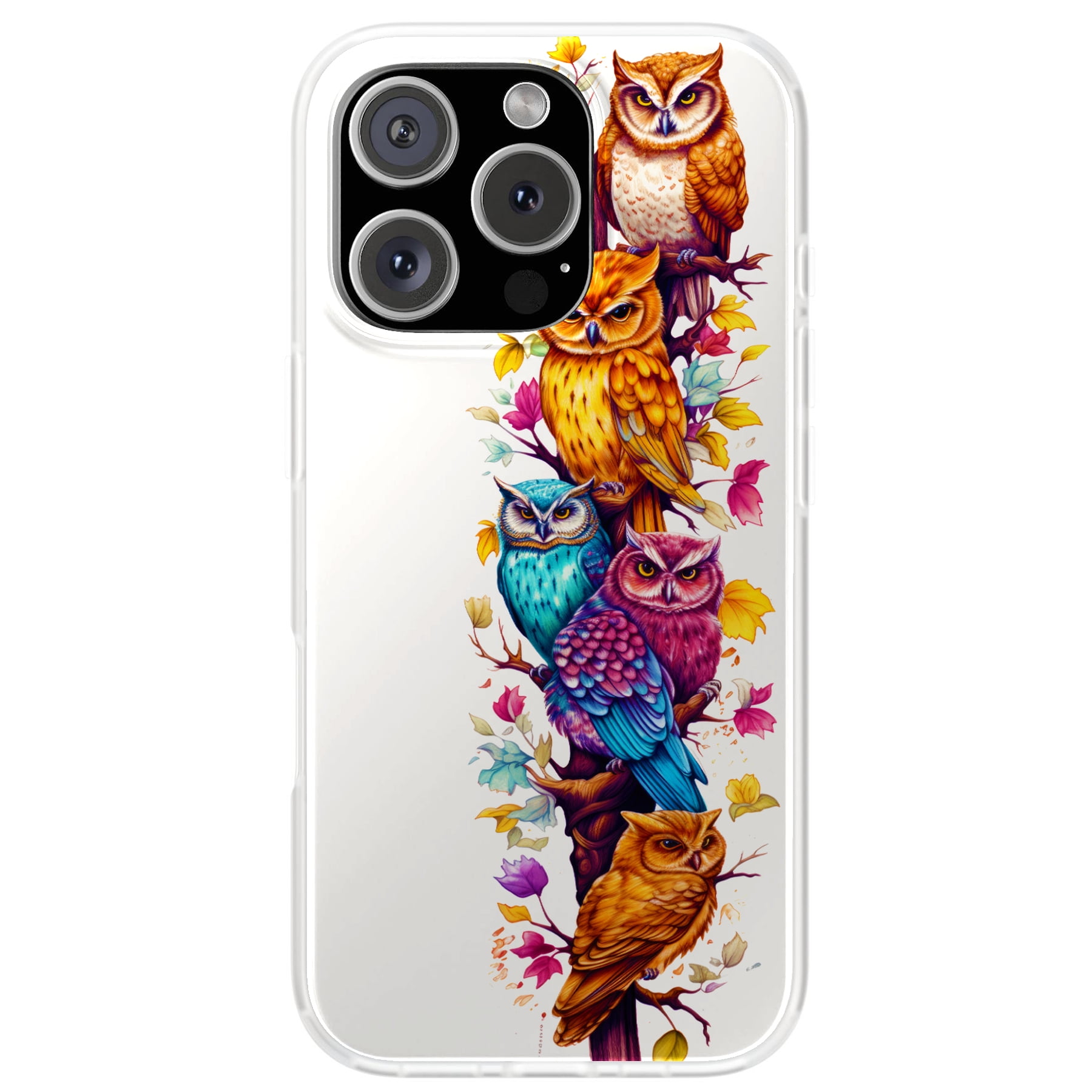 For Apple iPhone 13 Pro Max, Soft Matte Case, Owls Tree 2 Print, Styles ...