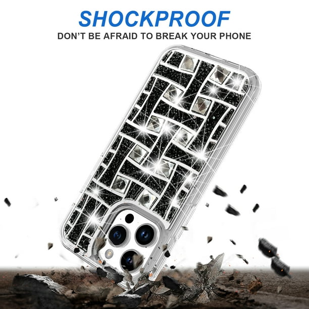 For Apple iPhone 13 Pro Max Sparkly 3D Design Diamond Shockproof ...