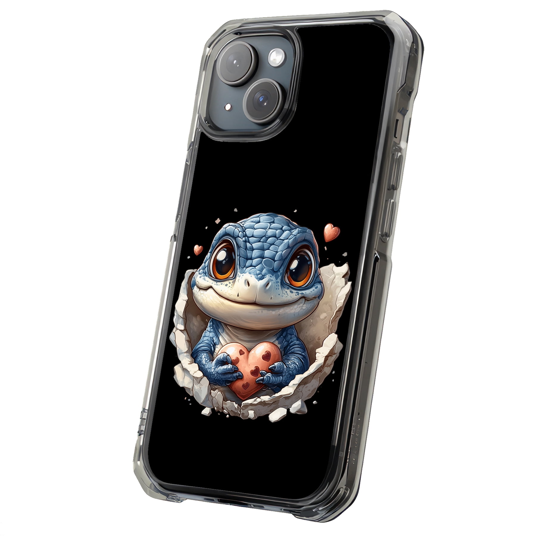 For Apple iPhone 14 Pro Max, MagSafe Rugged Case, Dinosaur Peek Print ...