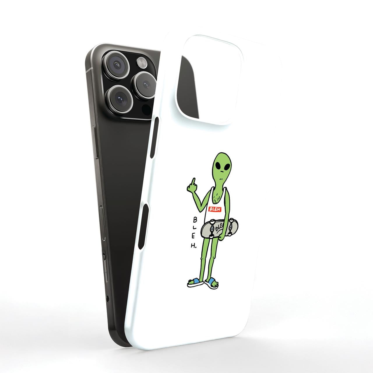 For Apple iPhone 15, Hard Shell Case, Bleh Alien Wht Print, USA ...
