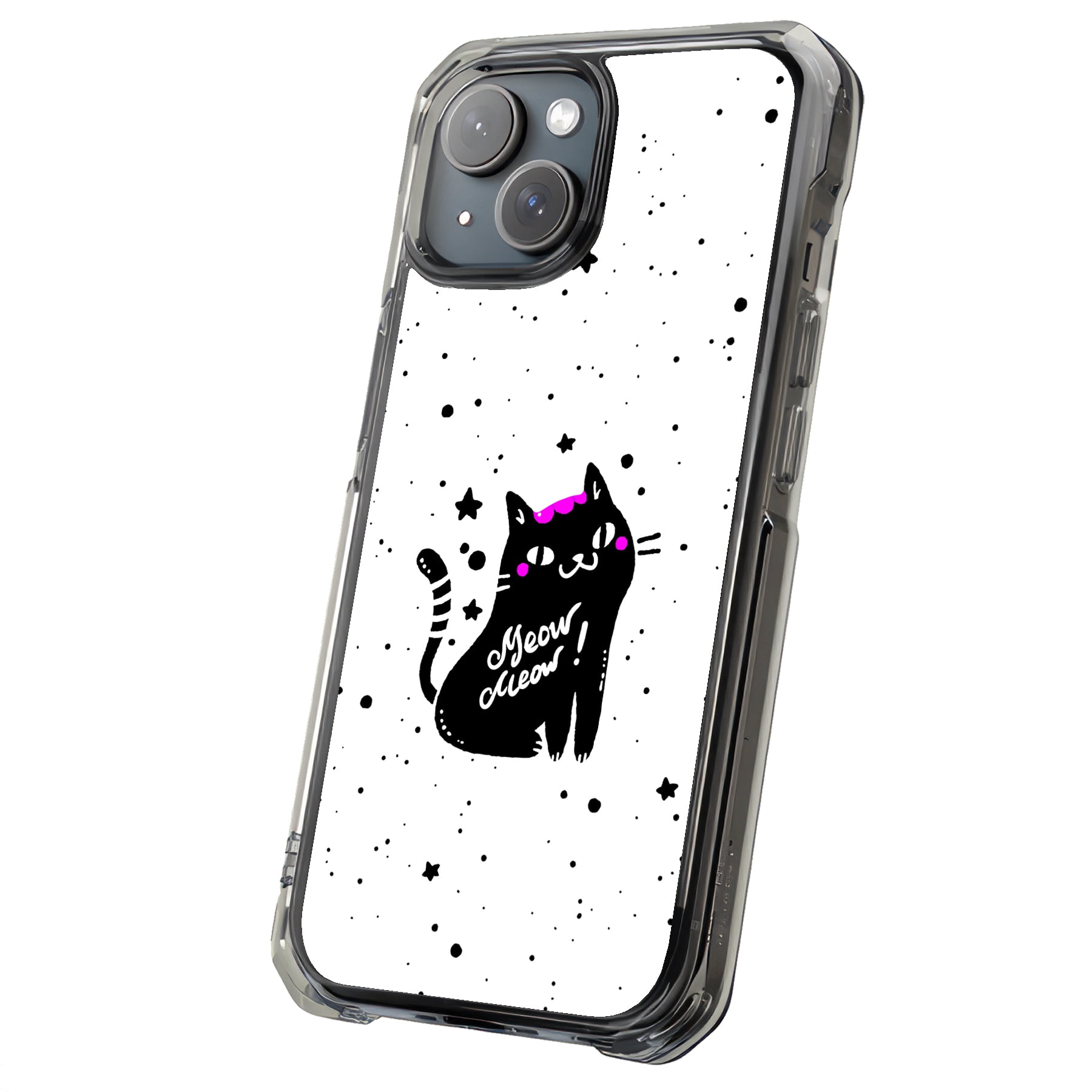 For Apple iPhone 15, MagSafe Rugged Case, Meow Print, Styles to Choose ...