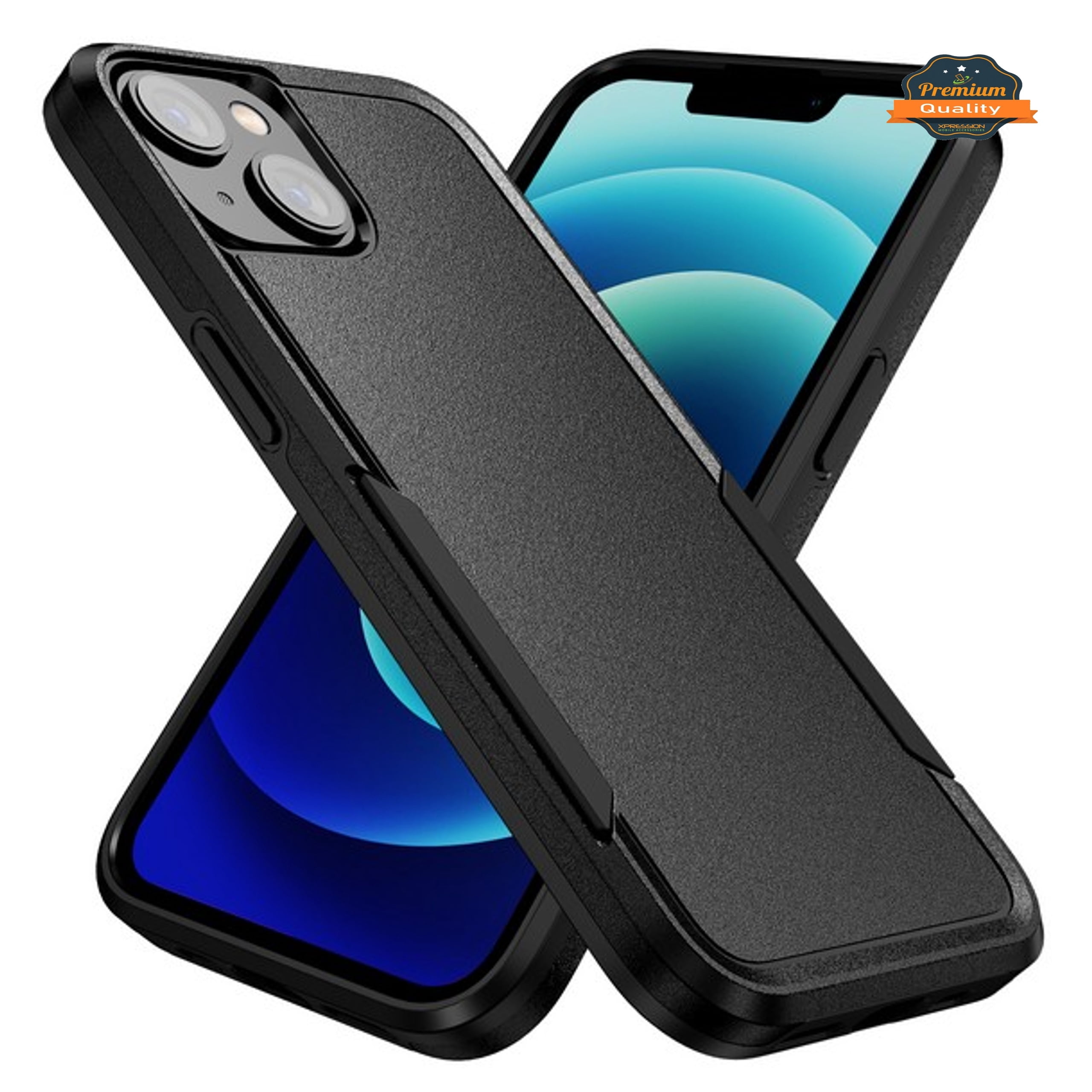 For Apple iPhone 15 Plus (6.7") Hybrid Bumper Dual Layer Heavy-Duty ...