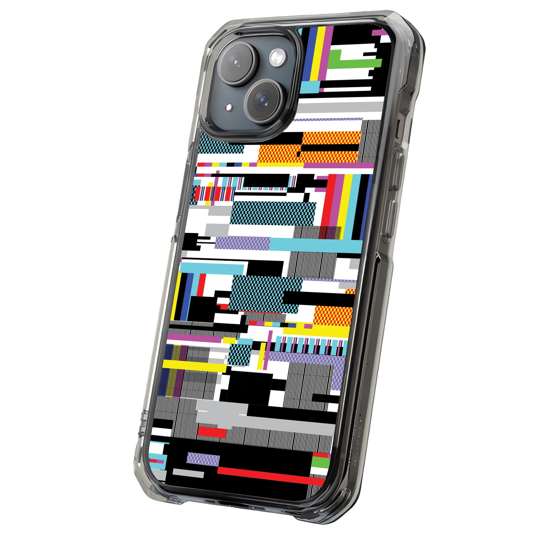 For Apple iPhone 15 Plus, MagSafe Rugged Case, Digital Glitch Print ...