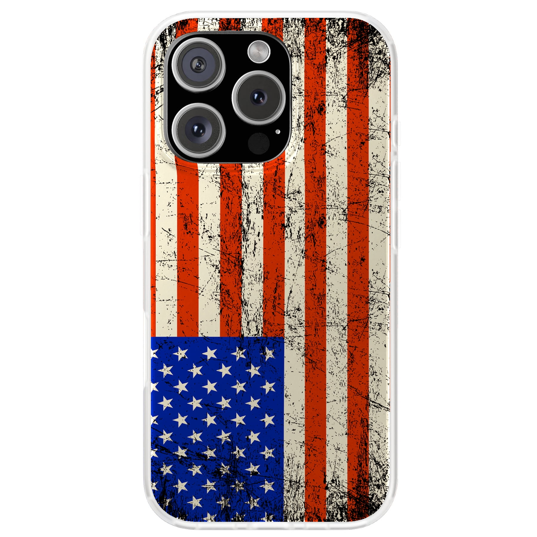 For Apple iPhone 15 Plus, Soft Matte Case, America Flag Print, USA ...