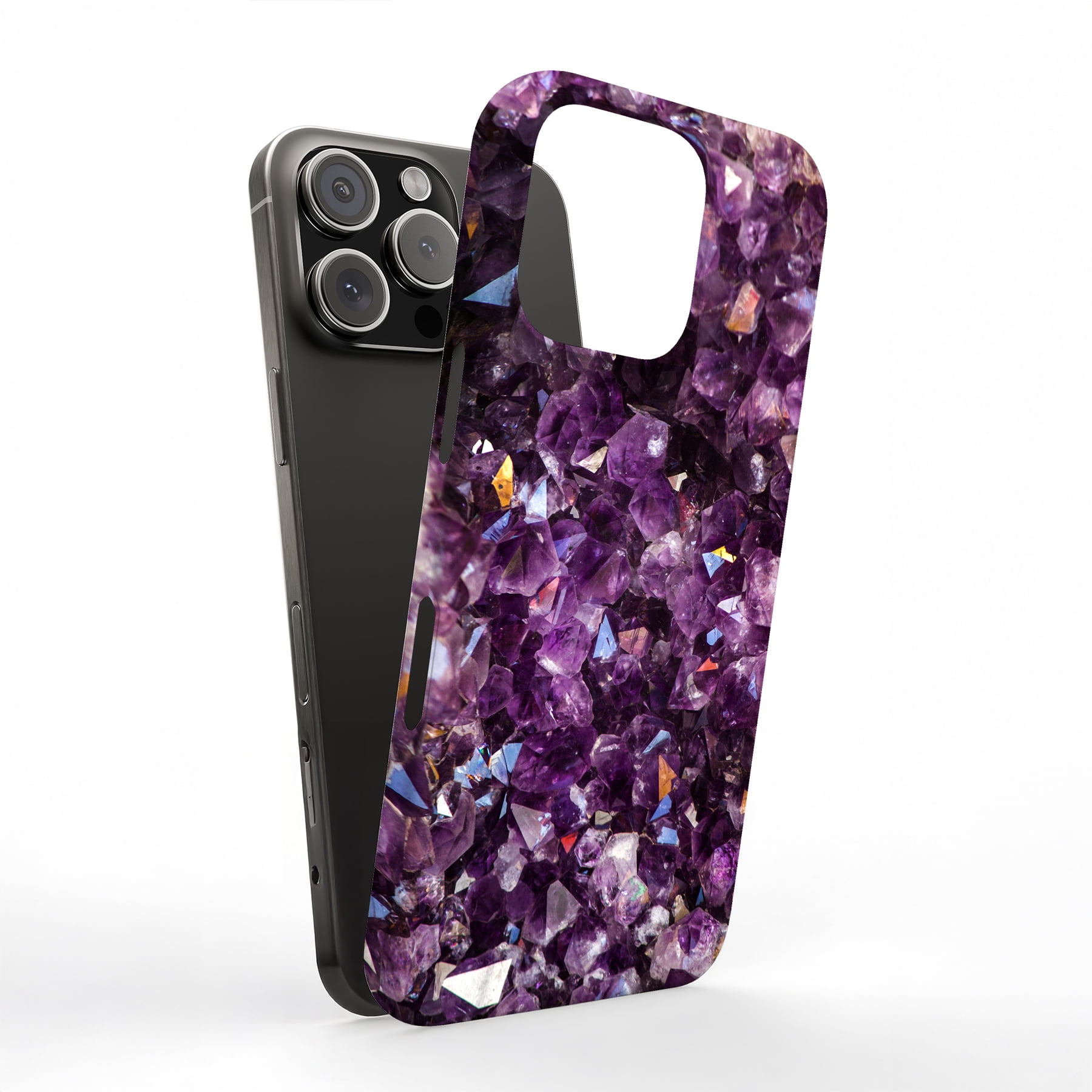 For Apple iPhone 15 Pro, Hard Shell Case, Opal Marble 18 Print, Styles to Choose from, Flexible ...